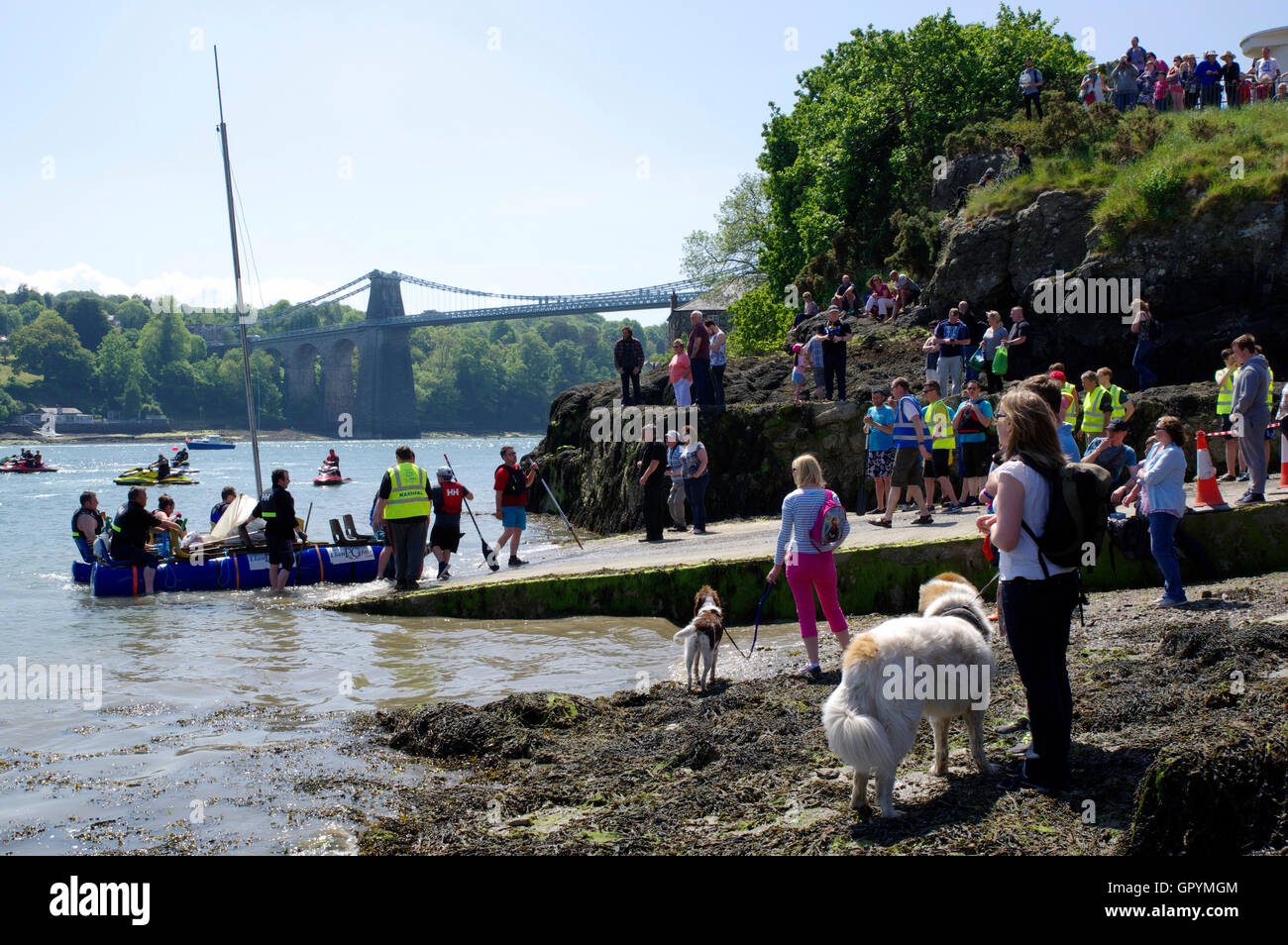 Menai Strait Raft Race Stock Photo - Alamy