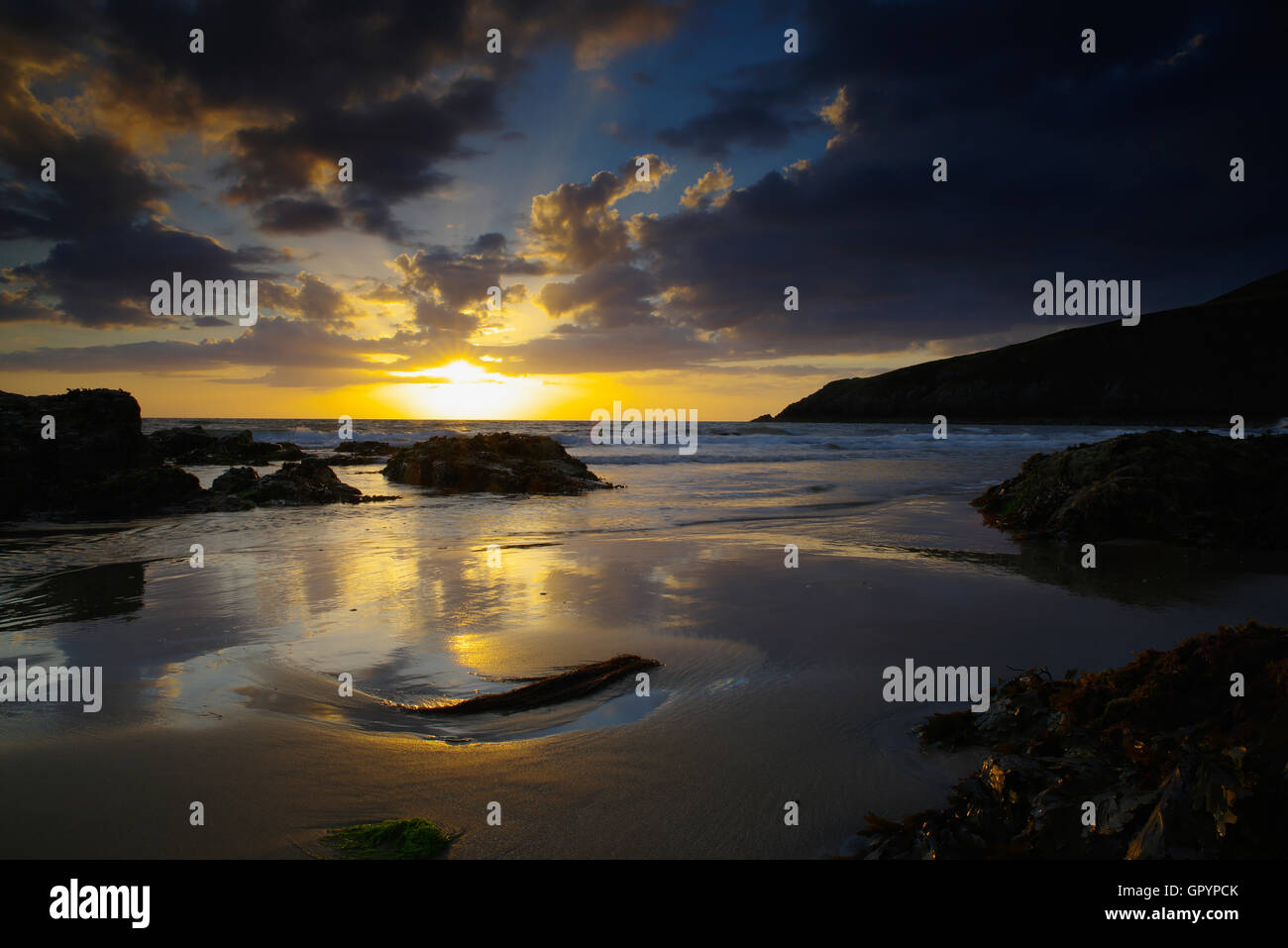 Church bay anglesey rock pools hi-res stock photography and images - Alamy