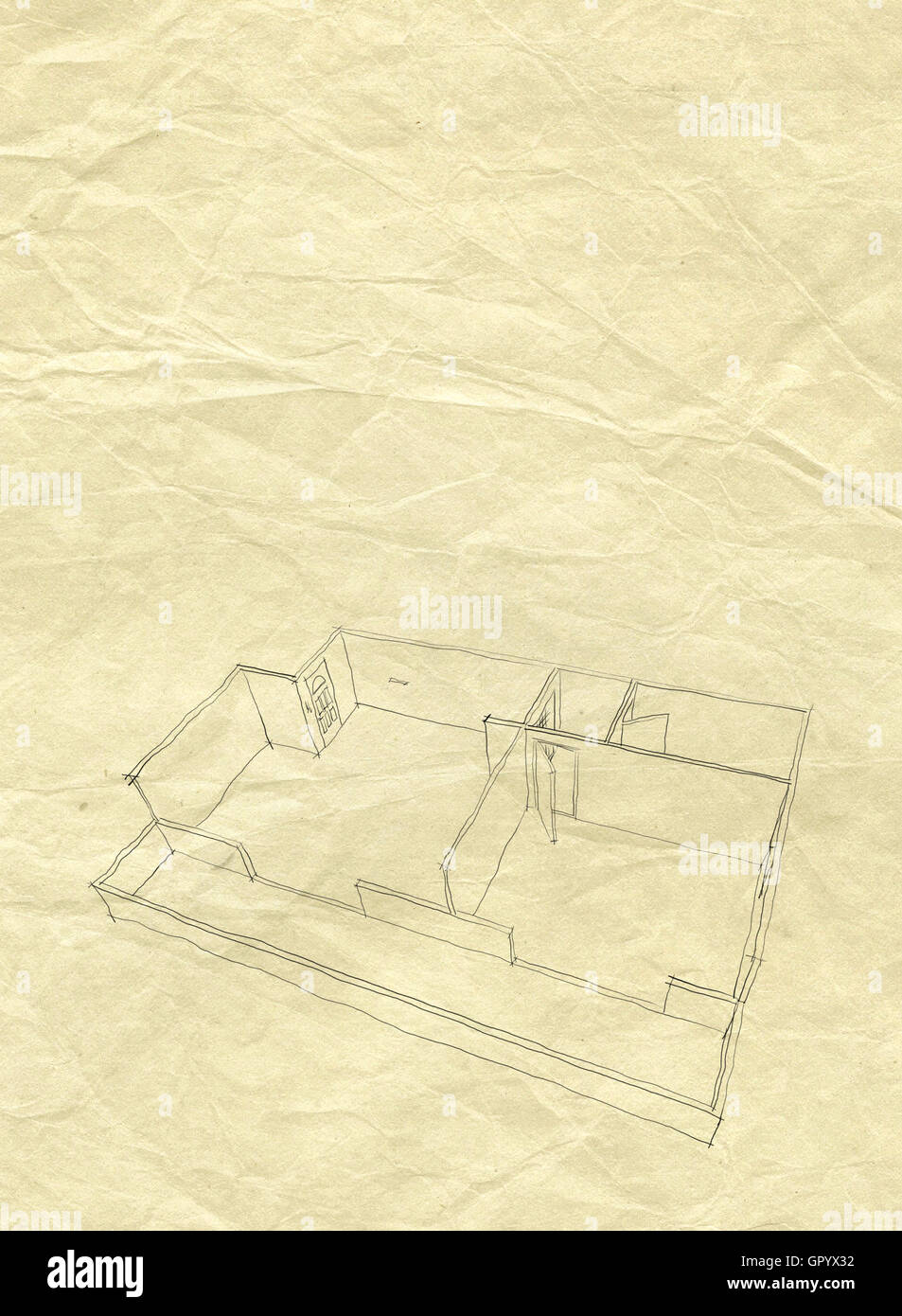 3d plan view freehand drawing hi-res stock photography and images - Alamy