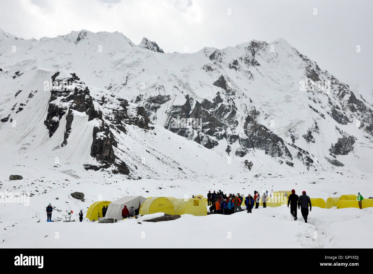 Kyrgyzstan, Khan Tengri base camp Stock Photo - Alamy