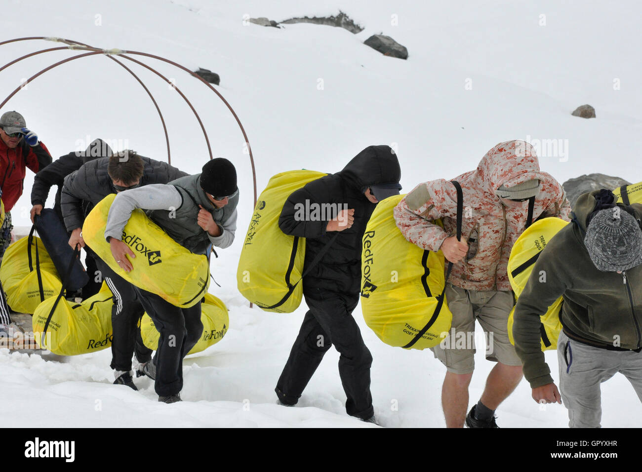 Khan tengri base camp hi-res stock photography and images - Alamy