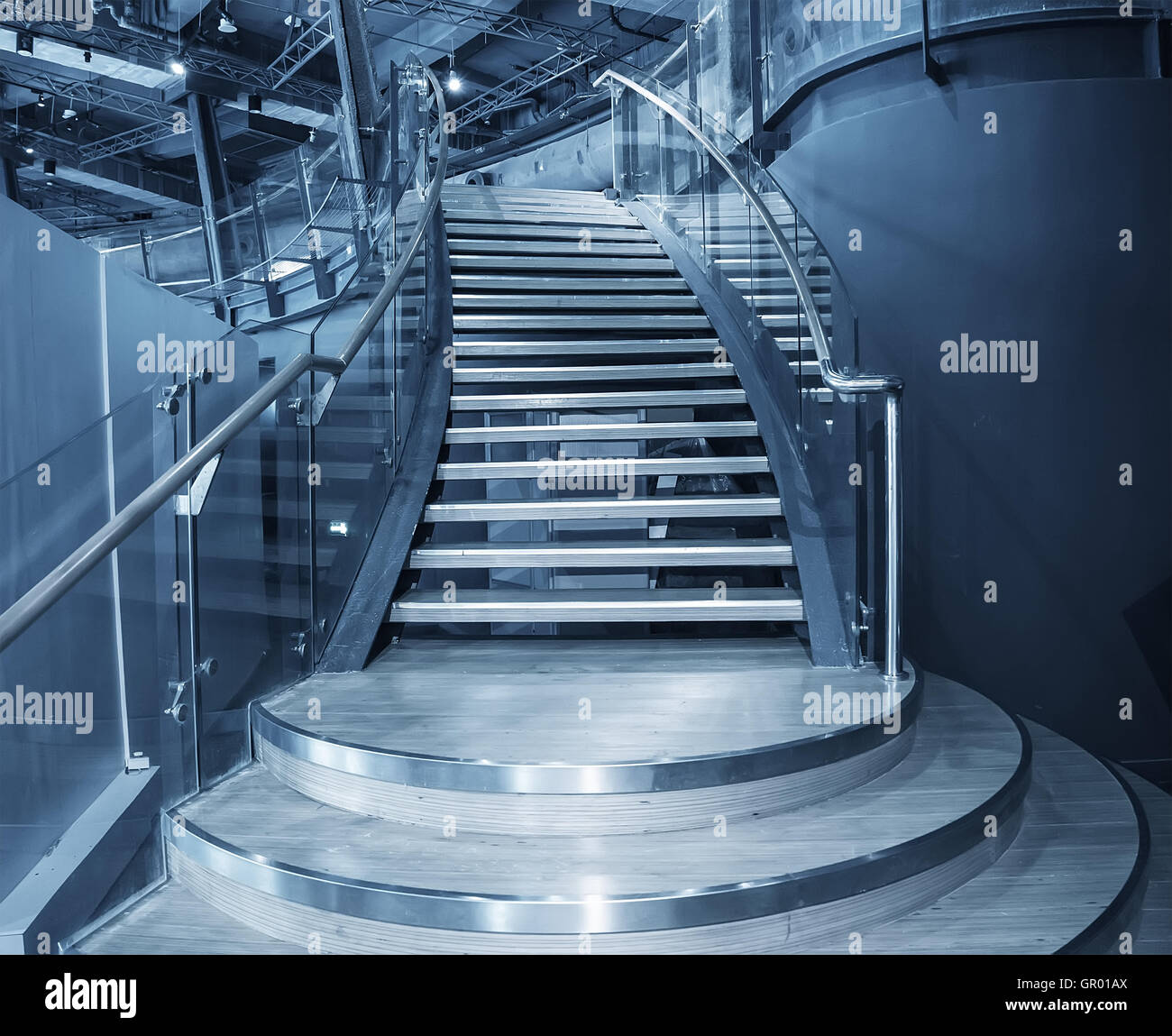 View of stairs in modern house Stock Photo - Alamy