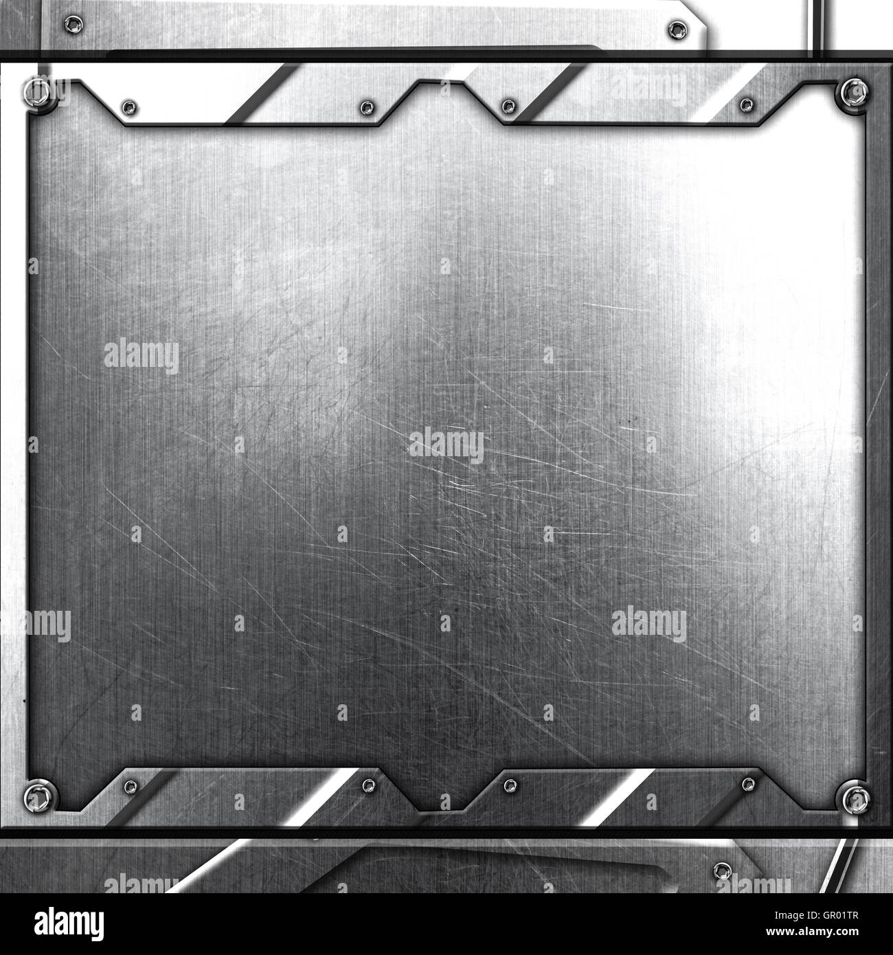 scifi wall. silver metal wall and rivet. metal background and texture ...