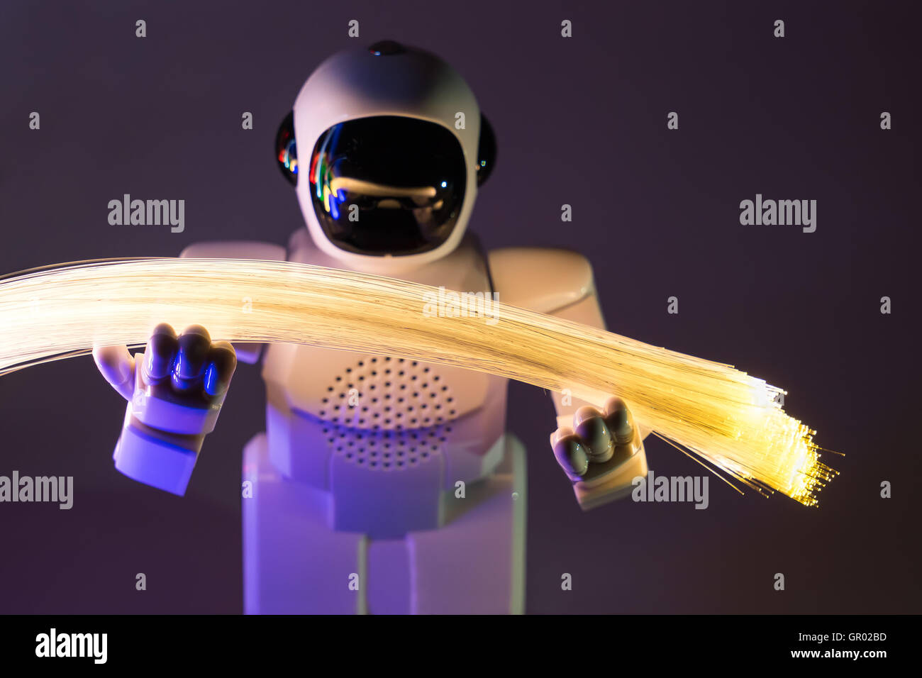 robot holding fiber optical cable Stock Photo - Alamy