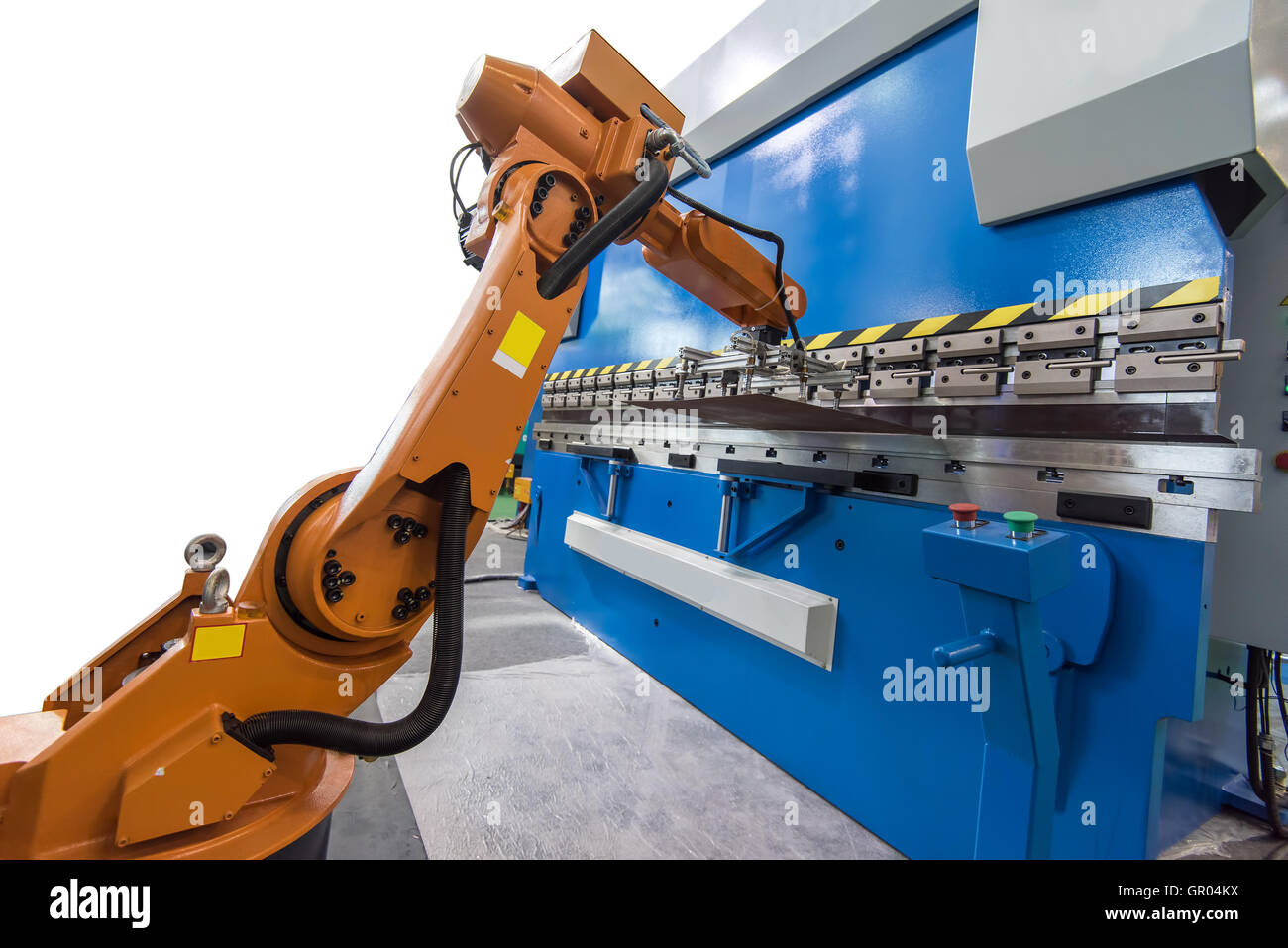 Robotic arm at production line in factory Stock Photo - Alamy