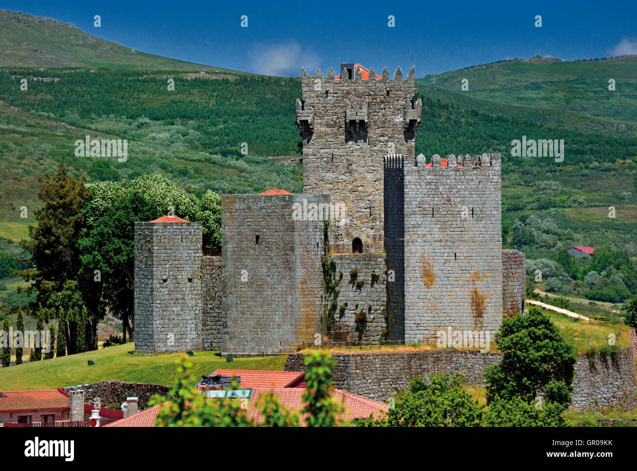 Portugal; Medieval castle of mountain town Montalegre Stock Photo - Alamy