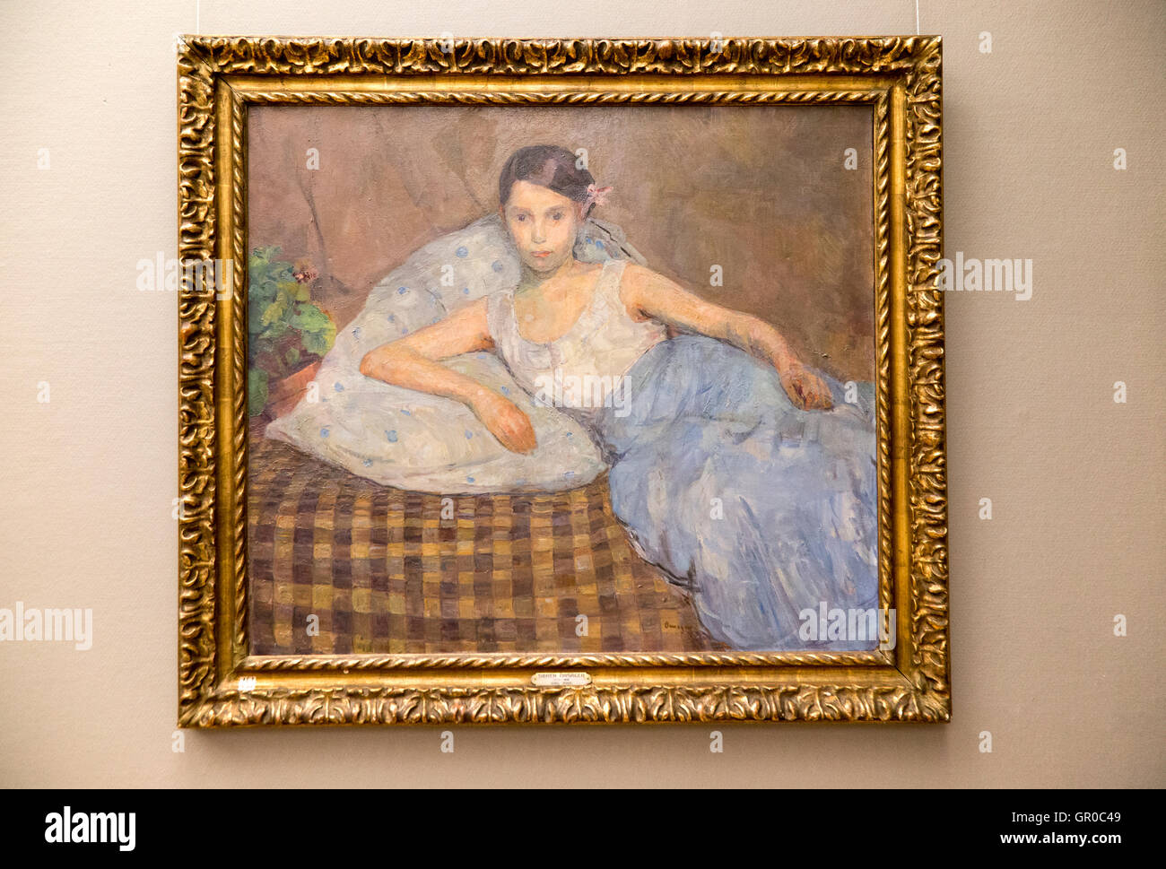 'Reclining Woman' 1908 oil painting on canvas, Soren Onsager 1878-1946 ...