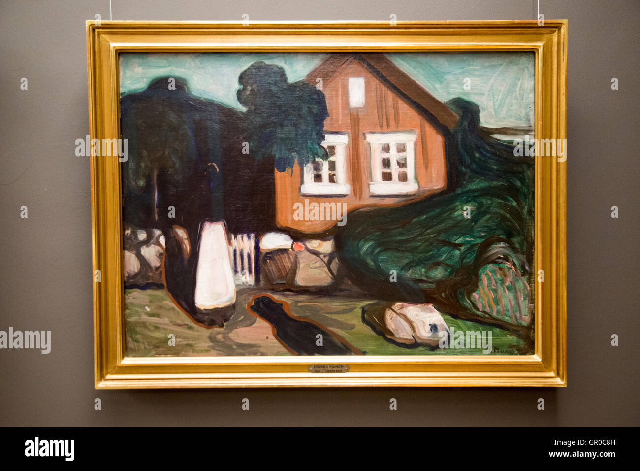 'House in the Moonlight' 1893-95 oil painting on canvas by Edvard Munch ...