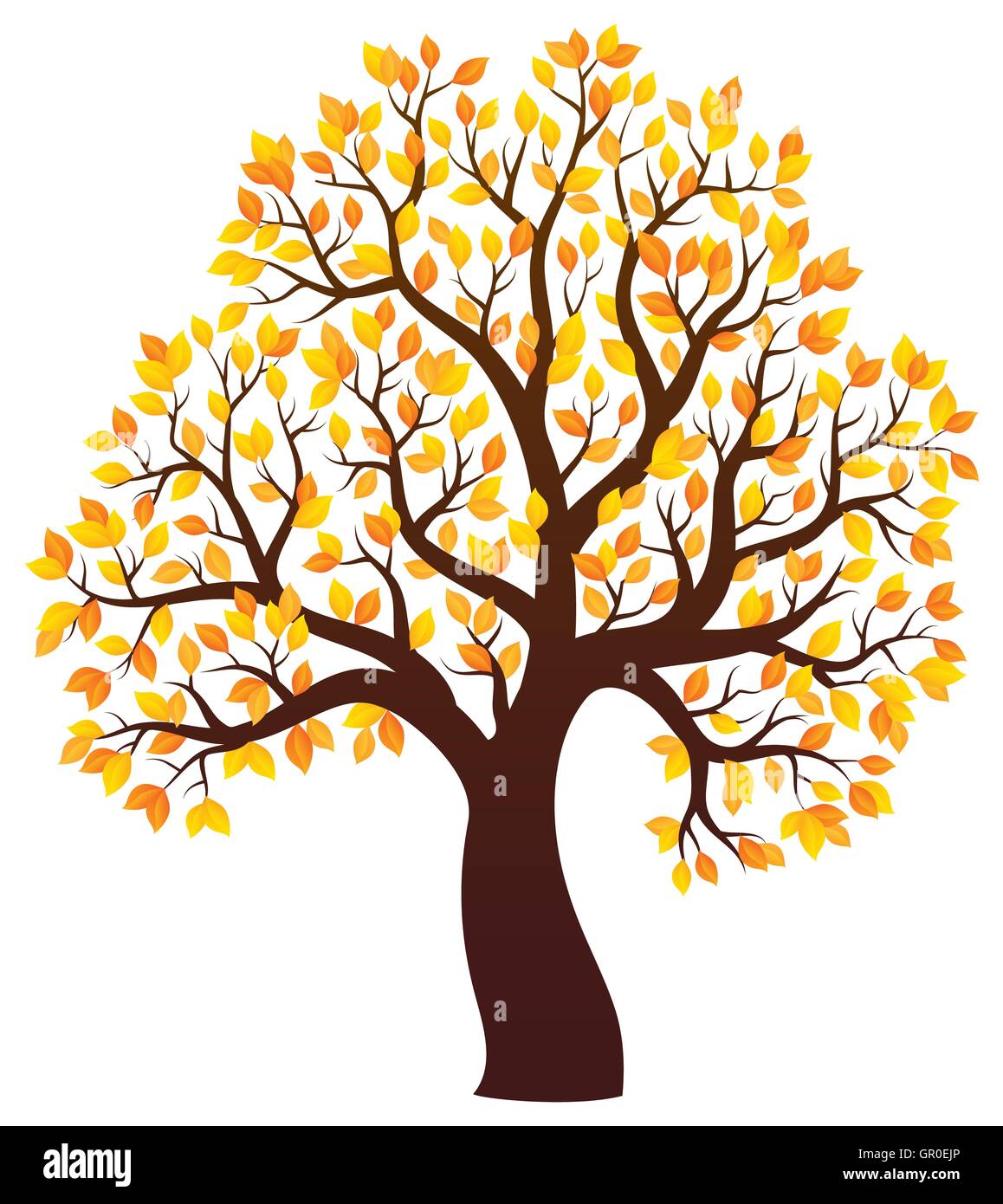 Autumn tree theme image 3 - picture illustration Stock Photo - Alamy