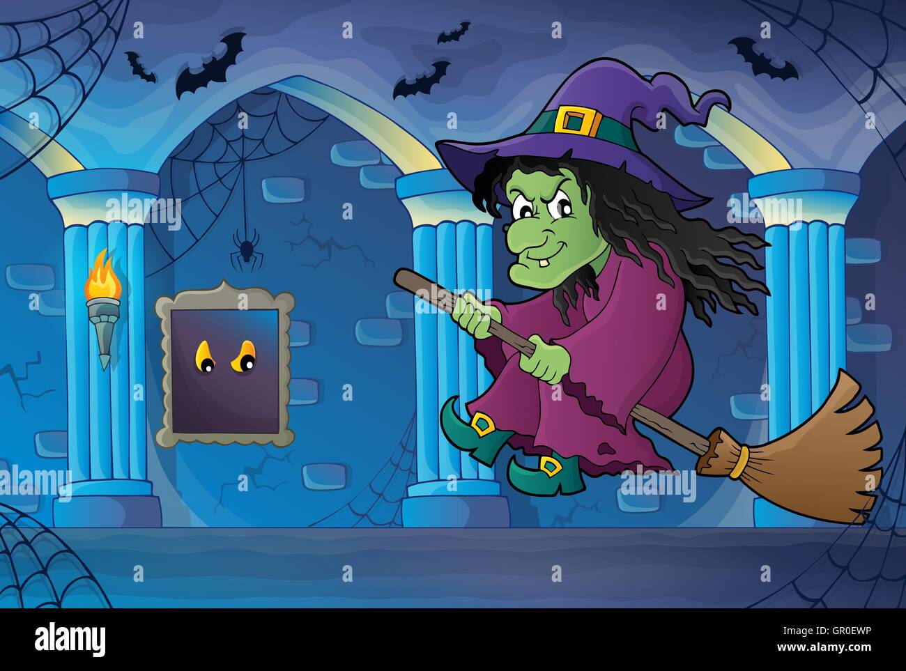 Room on the broom witch hi-res stock photography and images - Alamy