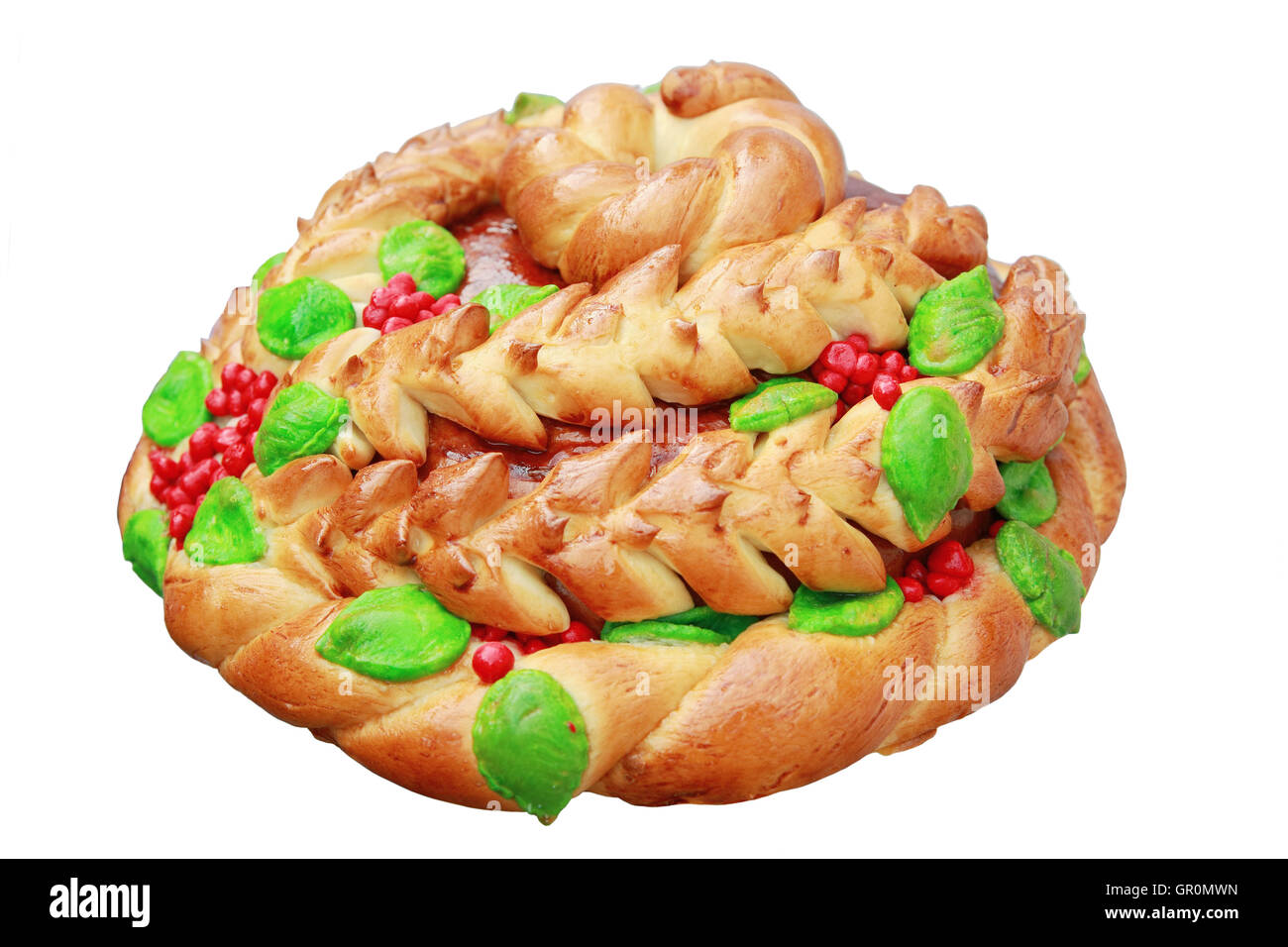 Wedding bread on a white background close-up Stock Photo - Alamy