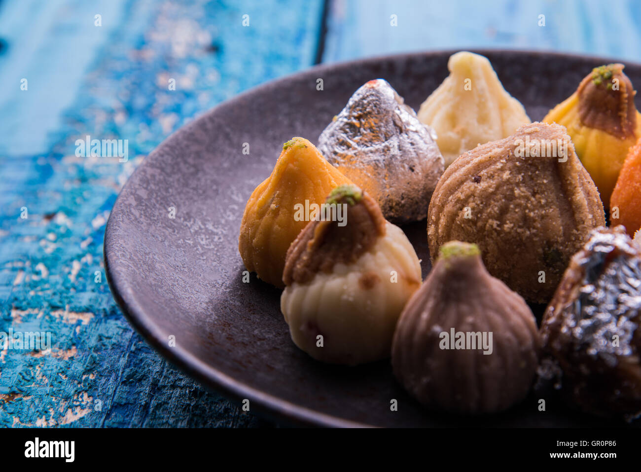 Indian Variety of sweet modak usually offered as prasad to lord ganesh ...