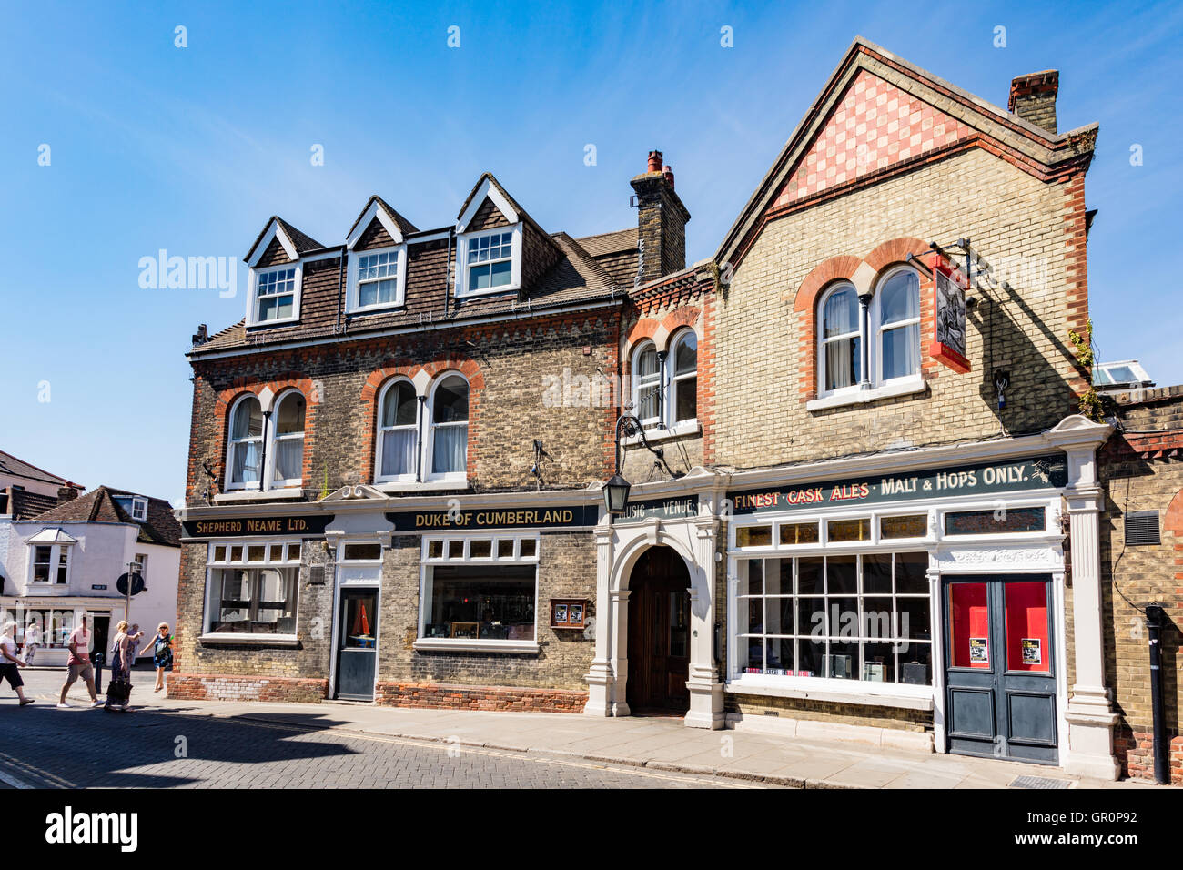 The Duke of Cumberland Hotel, a Shepherd Neame pub, Whitstable, Kent ...