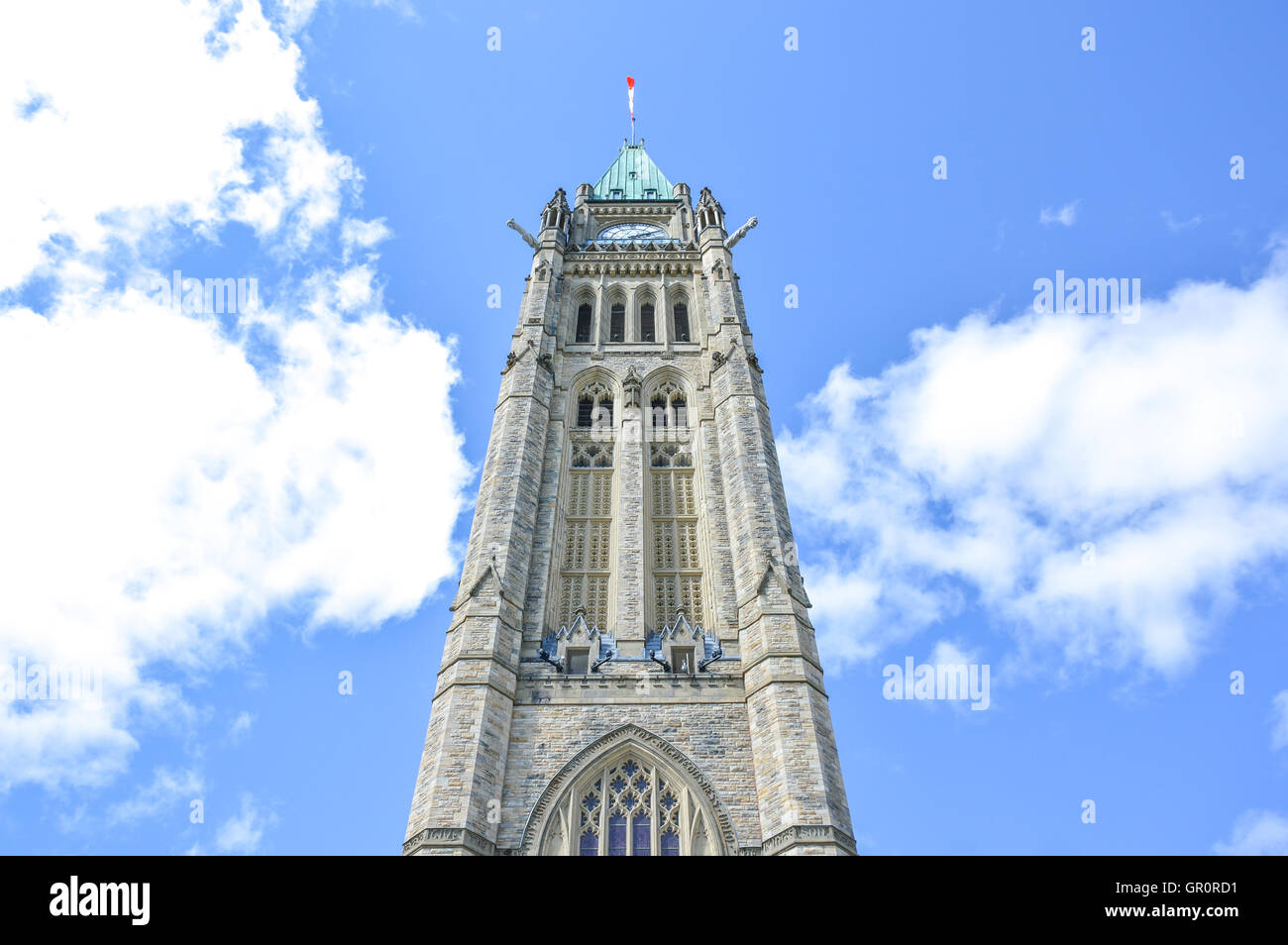 Closeup to the Ottawa Parliament Clock Tower (Canada Stock Photo - Alamy
