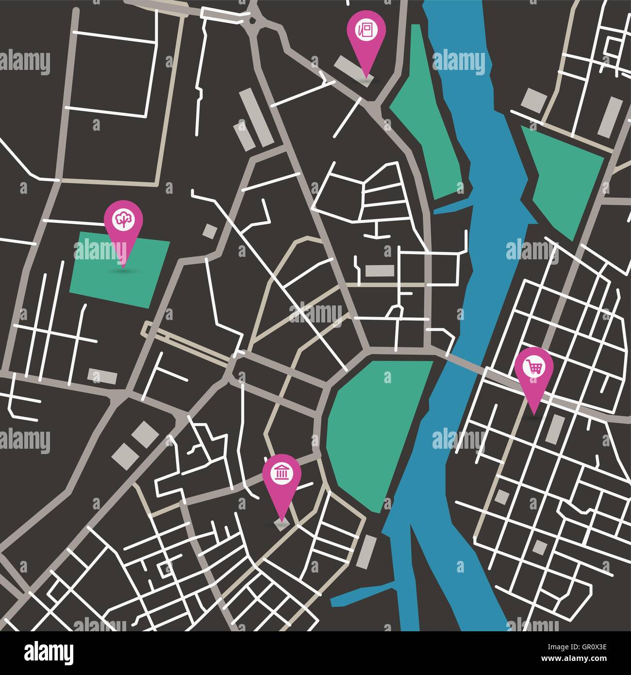 Vector city map Stock Vector Image & Art - Alamy