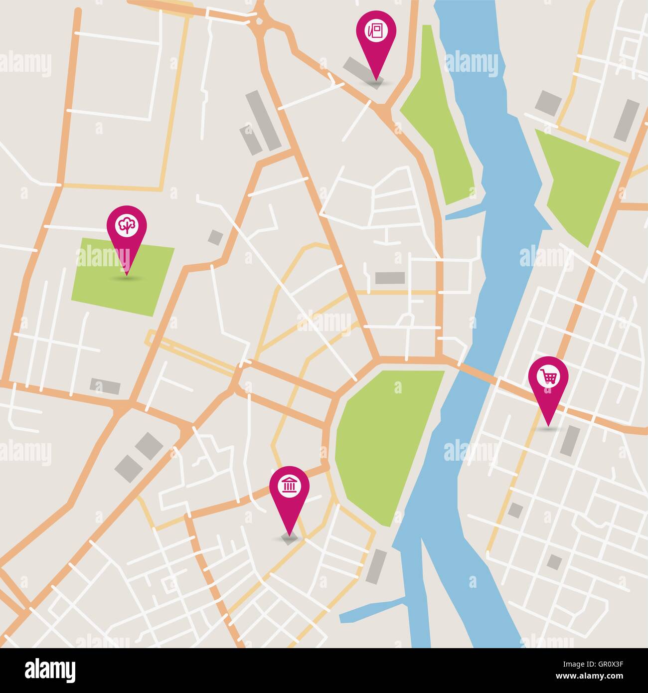 Vector city map Stock Vector Image & Art - Alamy