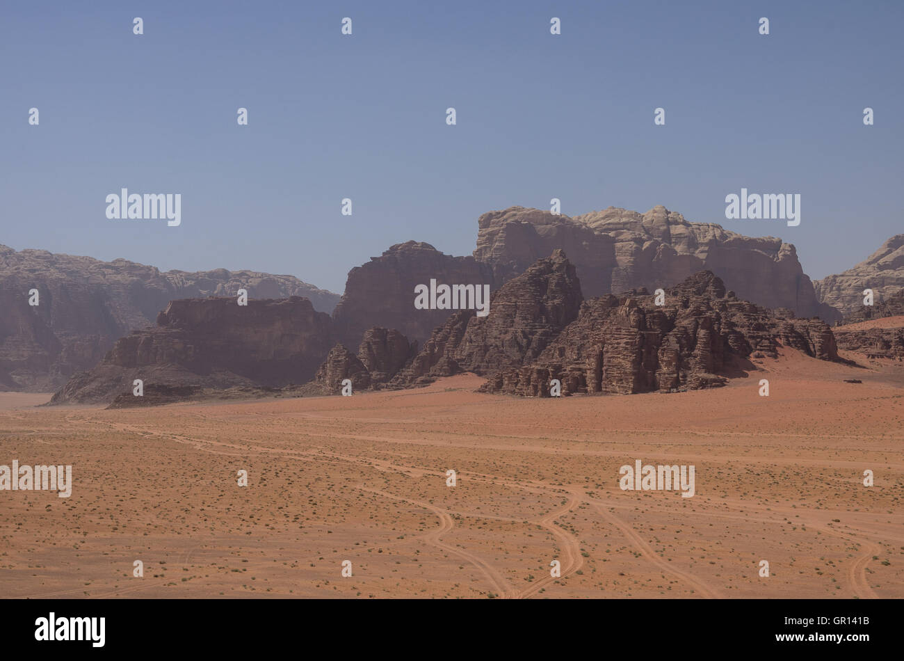 View of Nature, desert and rocks of Wadi Rum (Valley of the Moon) from ...