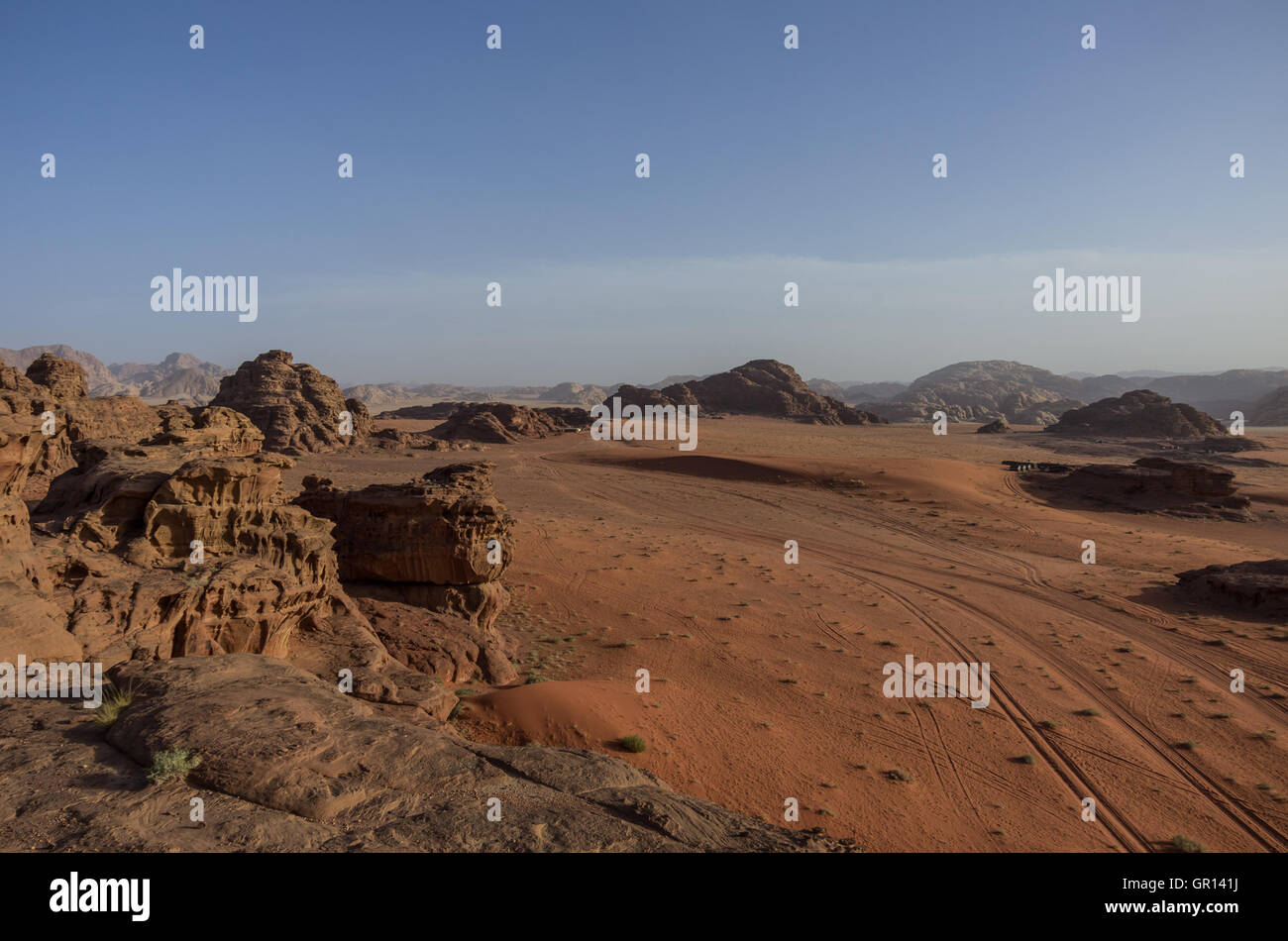 View of Nature, desert and rocks of Wadi Rum (Valley of the Moon) from ...