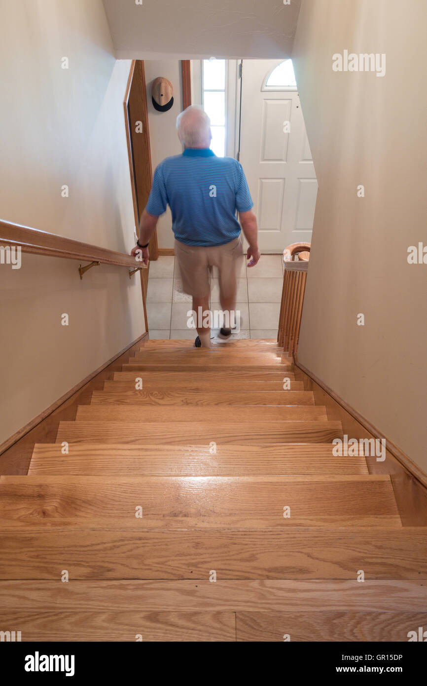 Residential Fight of Stairs Stock Photo - Alamy