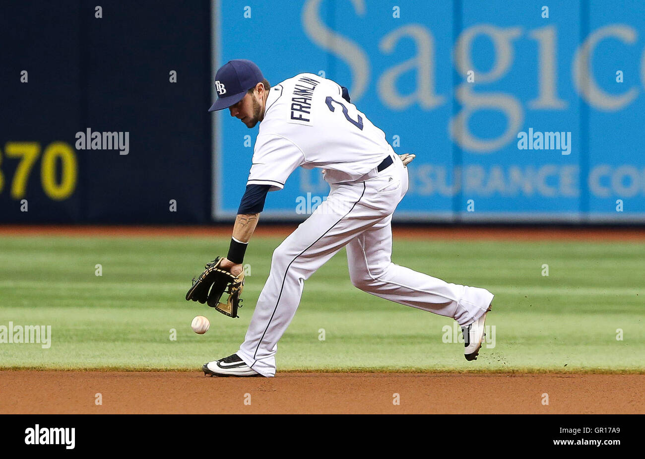 St. Petersburg, Florida, USA. 5th Sep, 2016. Tampa Bay Rays left ...