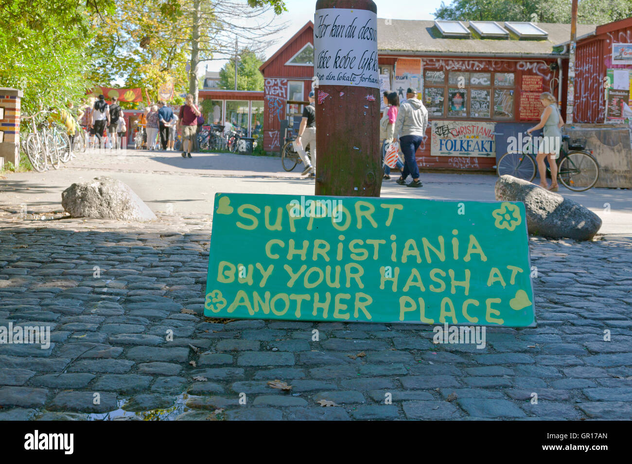 Copenhagen, Denmark. 5th September, 2016. The entrance to Pusher Street ...