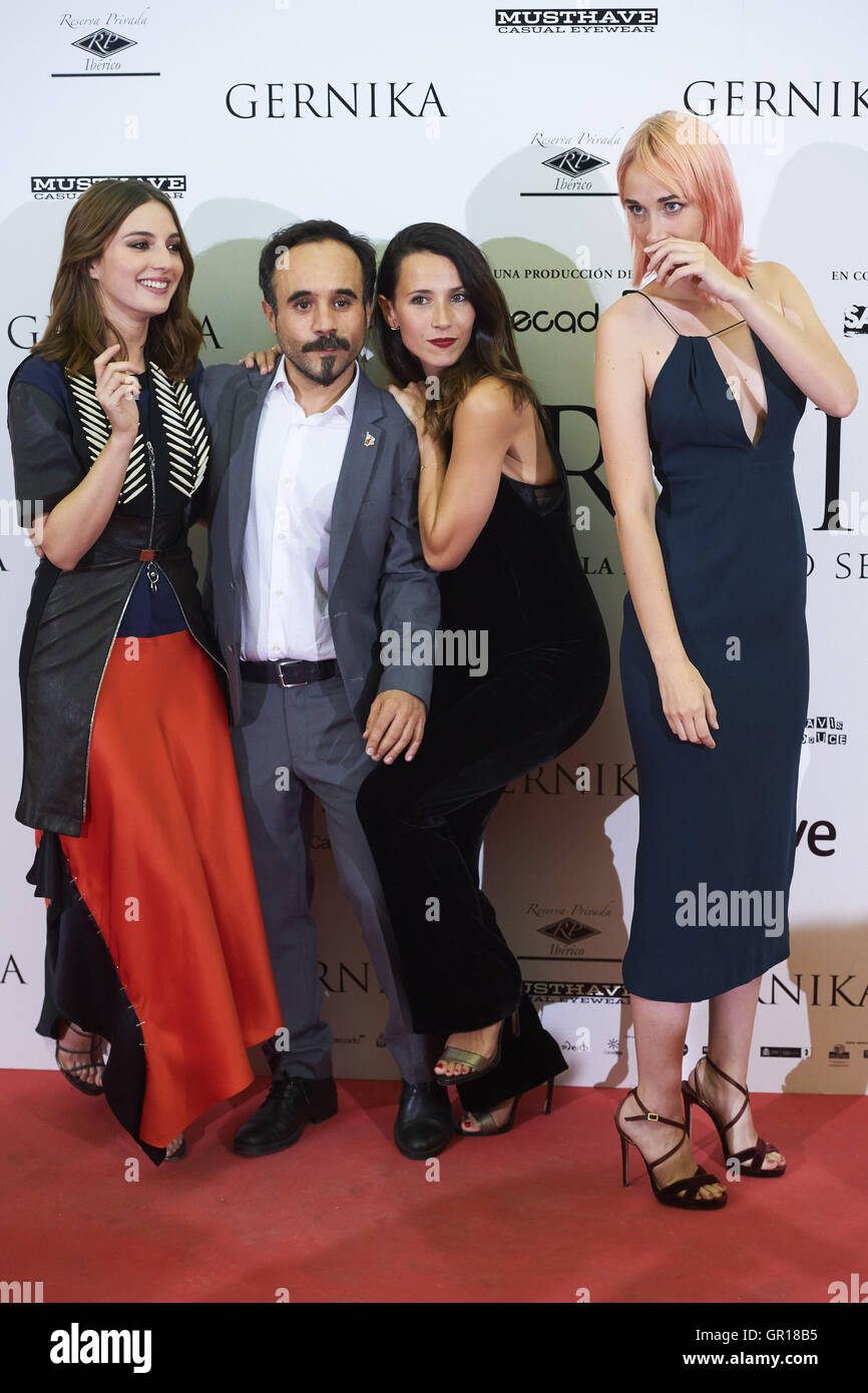 Madrid, Spain. 5th Sep, 2016. Maria Valverde, Koldo Serra, Barbara ...