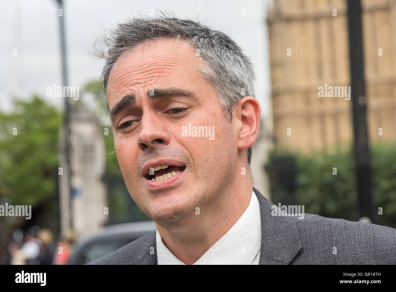 London, UK. 5th September 2016. Green Party co-Leader Jonathan Bartley ...