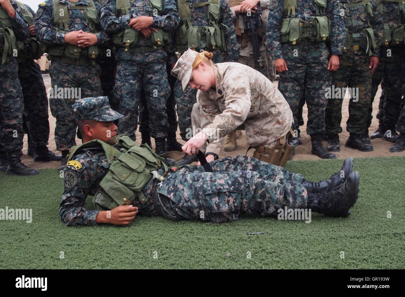 Lima, Peru. 5th September, 2016. A USMC task force arrived to Lima ...