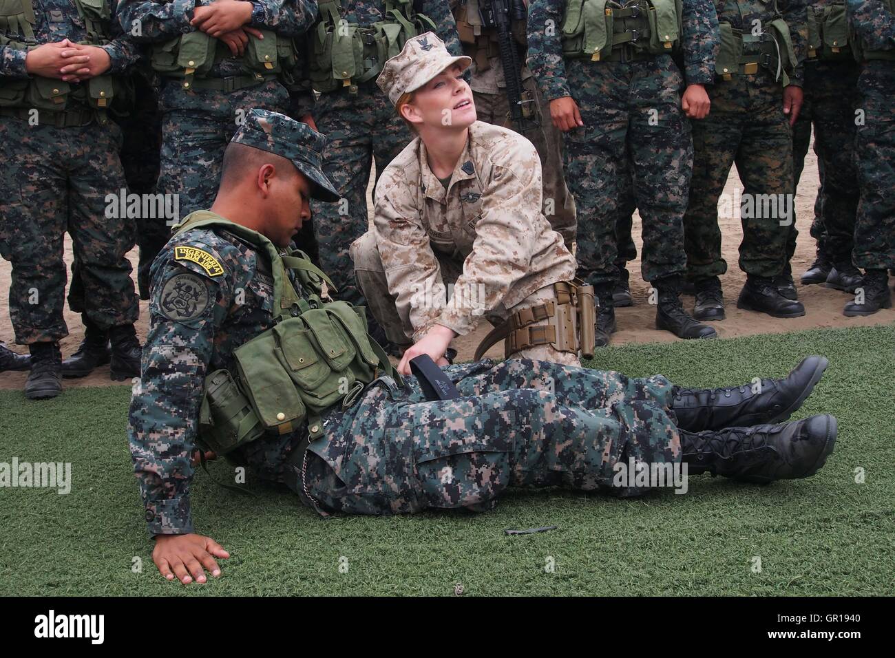 Lima, Peru. 5th September, 2016. A USMC task force arrived to Lima ...