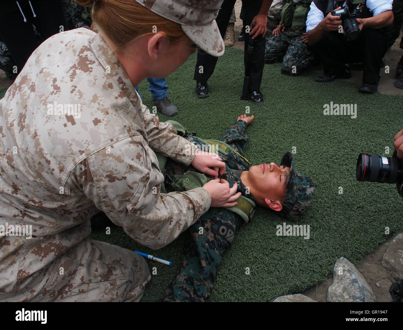 Lima, Peru. 5th September, 2016. A USMC task force arrived to Lima ...