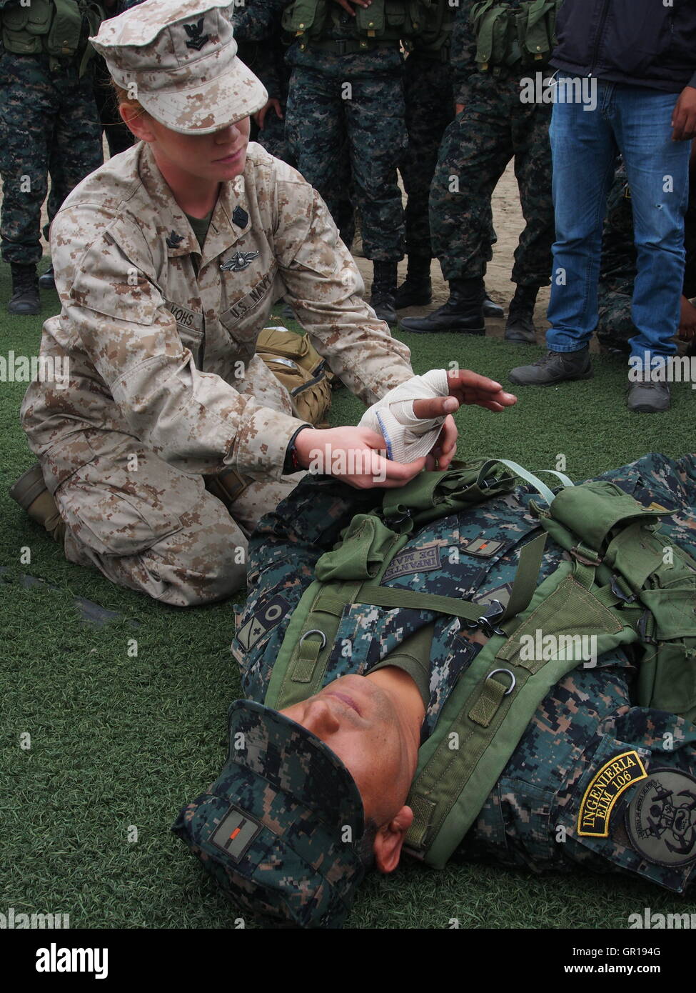 Lima, Peru. 5th September, 2016. A USMC task force arrived to Lima ...
