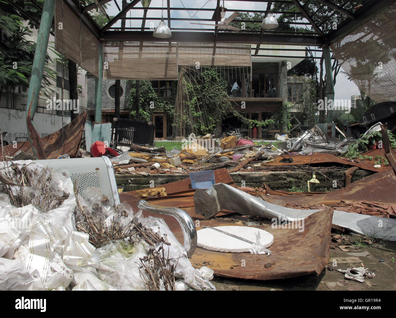 Dhaka, Bangladesh. 01st Sep, 2016. The destroyed terrace of the closed ...