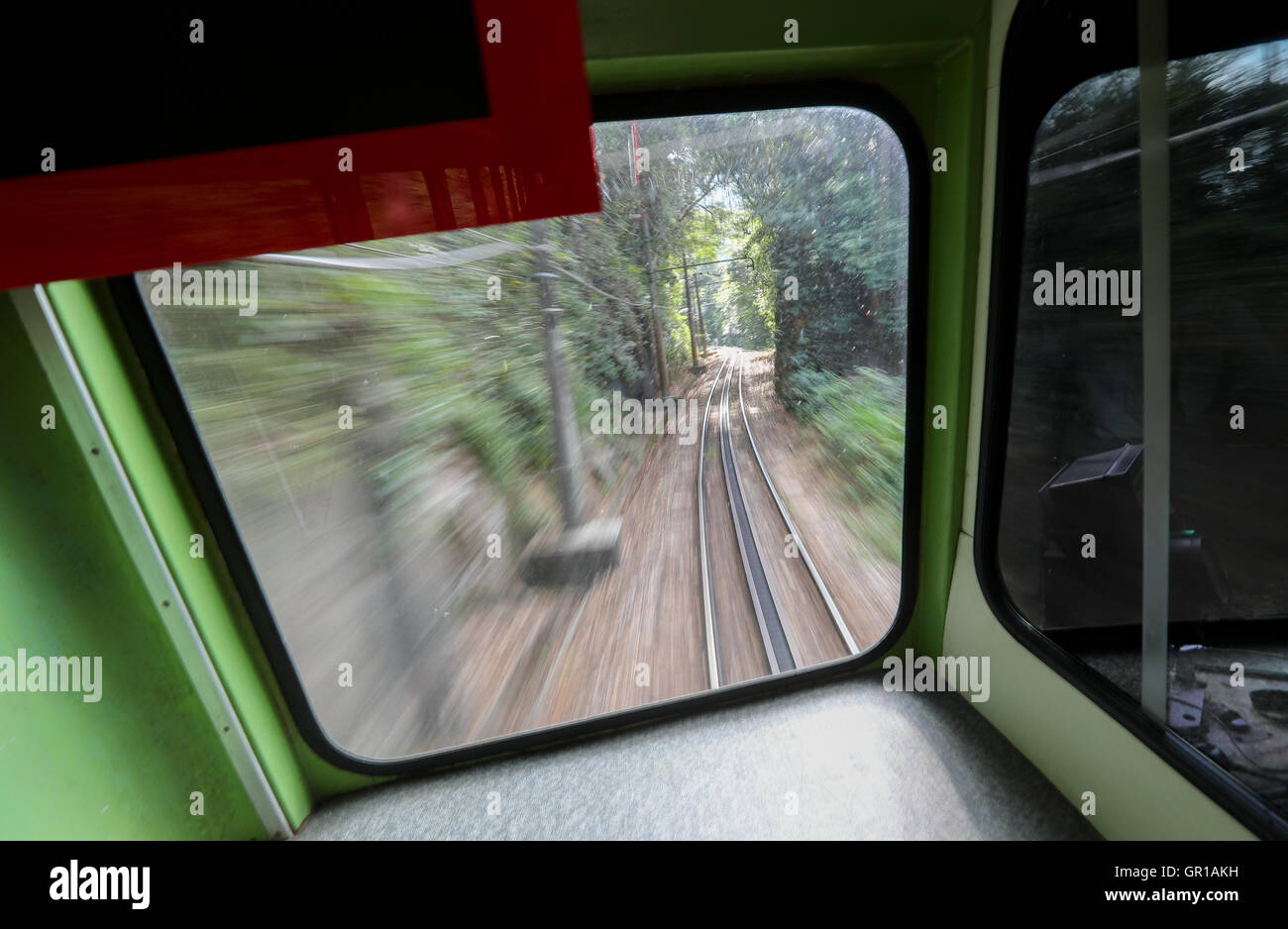 The picture shows the track of the rack railway to the Christ the ...