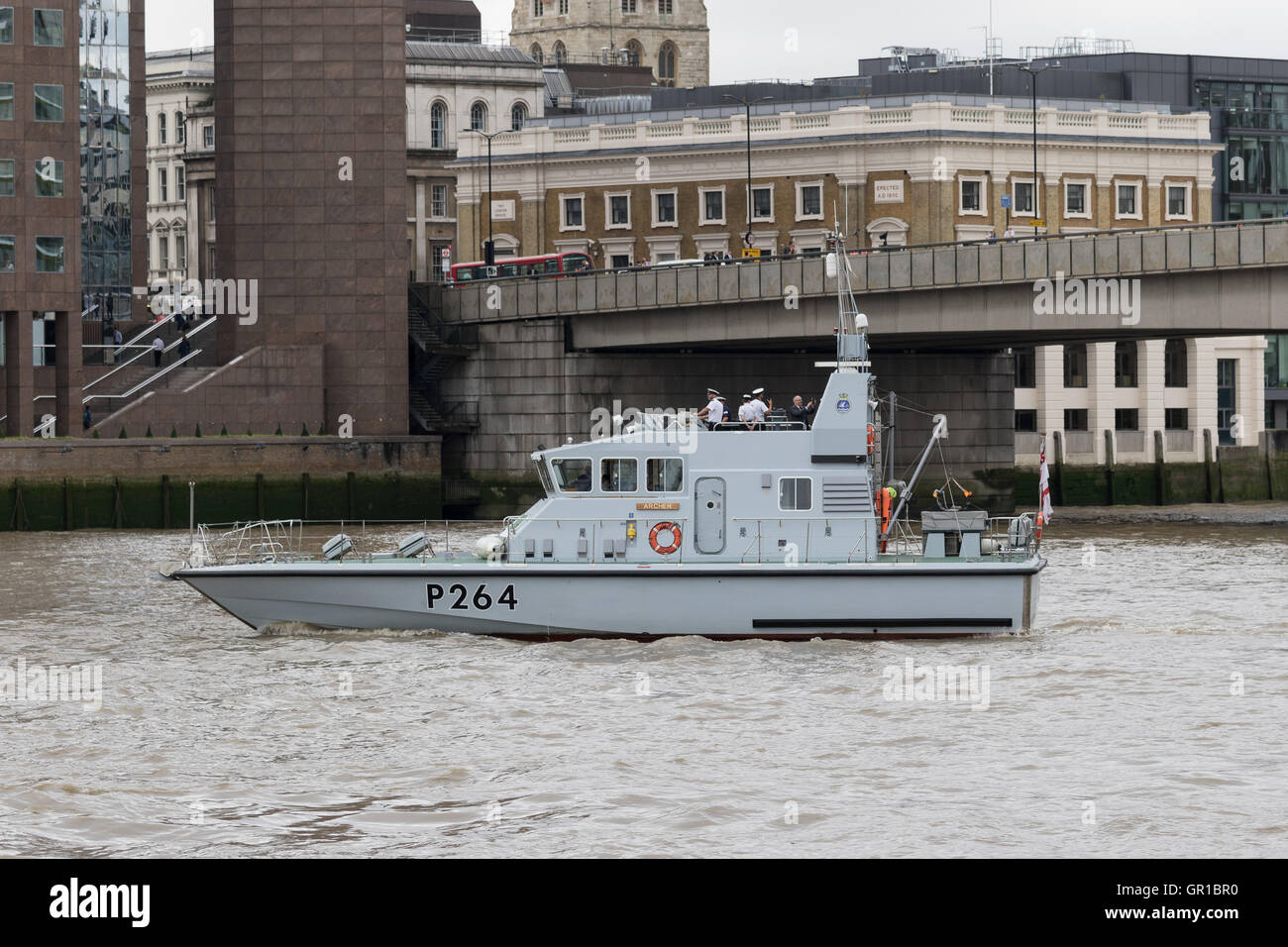 An unmanned surface vessel usv is on the river hi-res stock photography ...