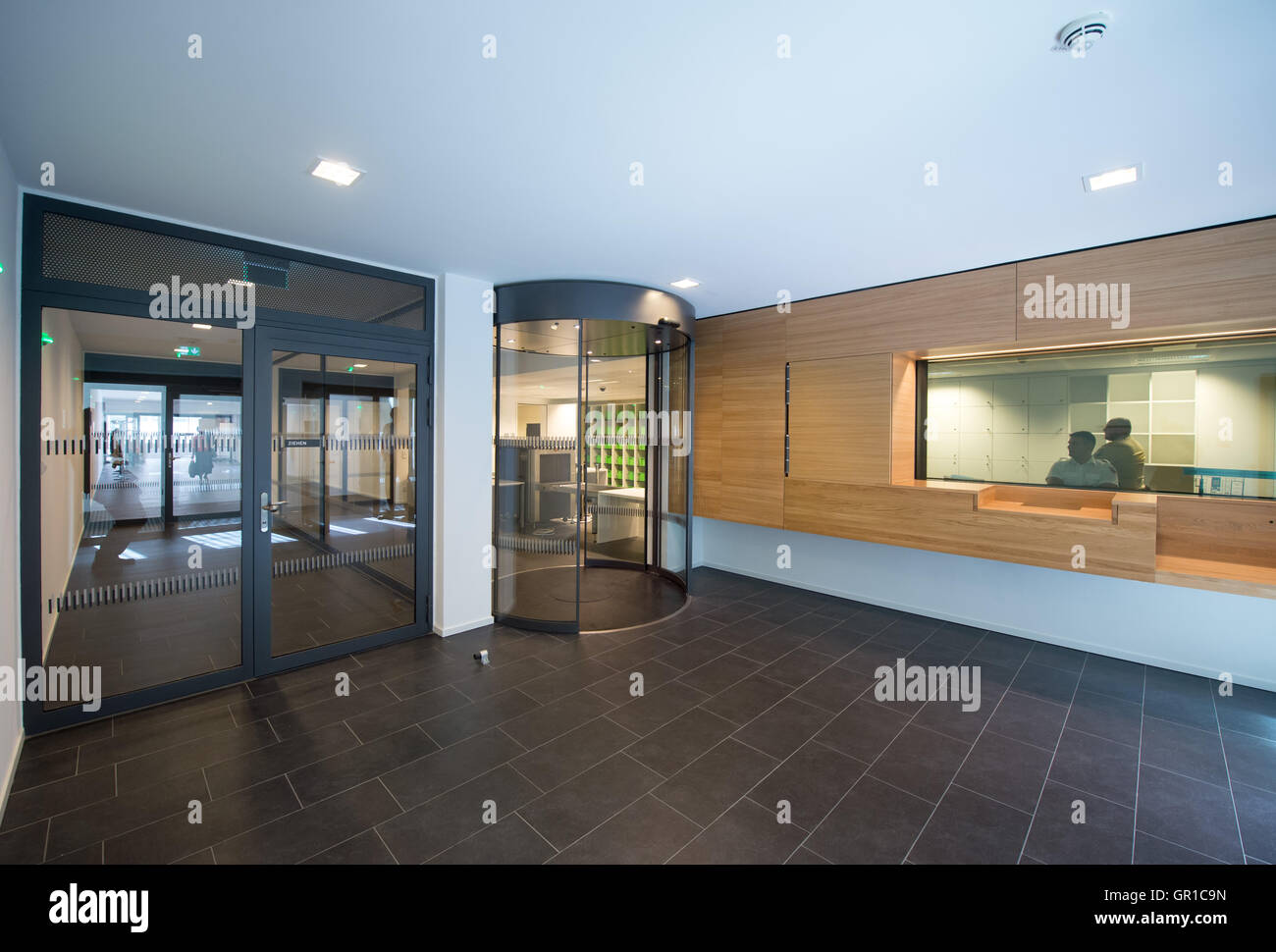 Munich, Germany. 05th Sep, 2016. The reception area at the entrance to ...