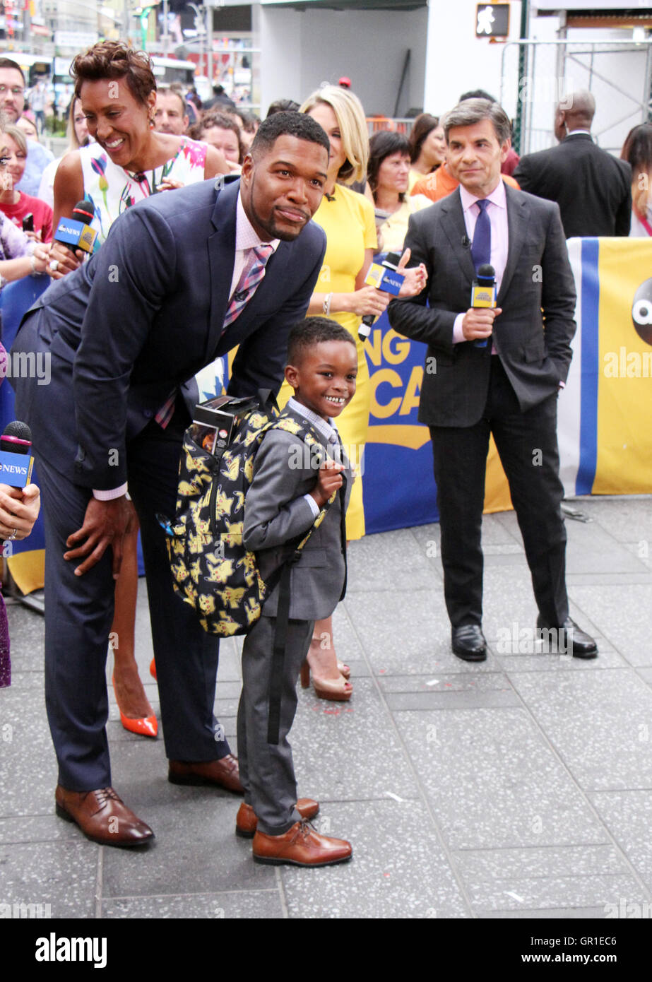 New York, USA. 6th September, 2016. Mini Michael Strahan Ethan Barrett ...