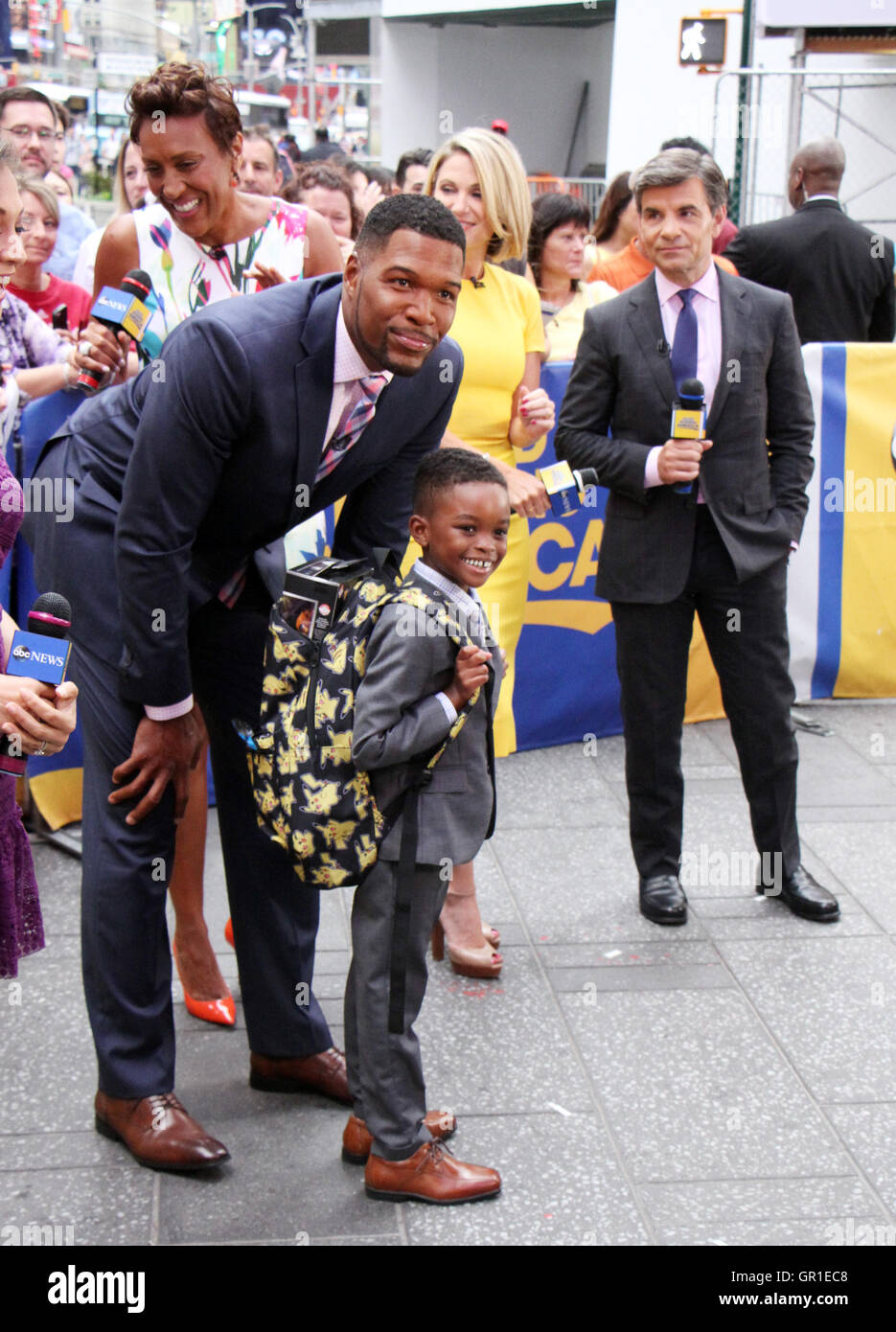 New York, USA. 6th September, 2016. Mini Michael Strahan Ethan Barrett ...