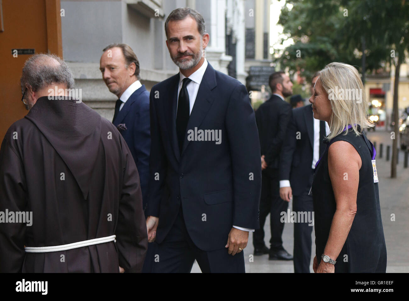 King Felipe VI of Spain at Funeral service for Marco de Hohenlohe, Duke ...