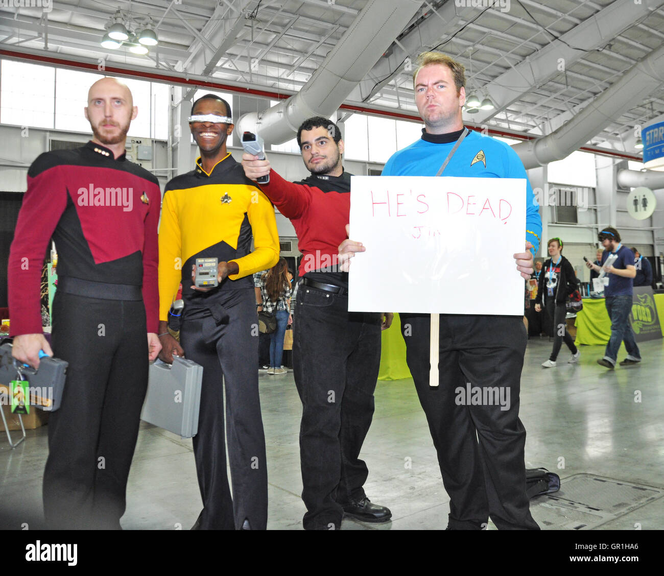 Javits Center, New York. September 5, 2016. Funny Enterprise crew at ...