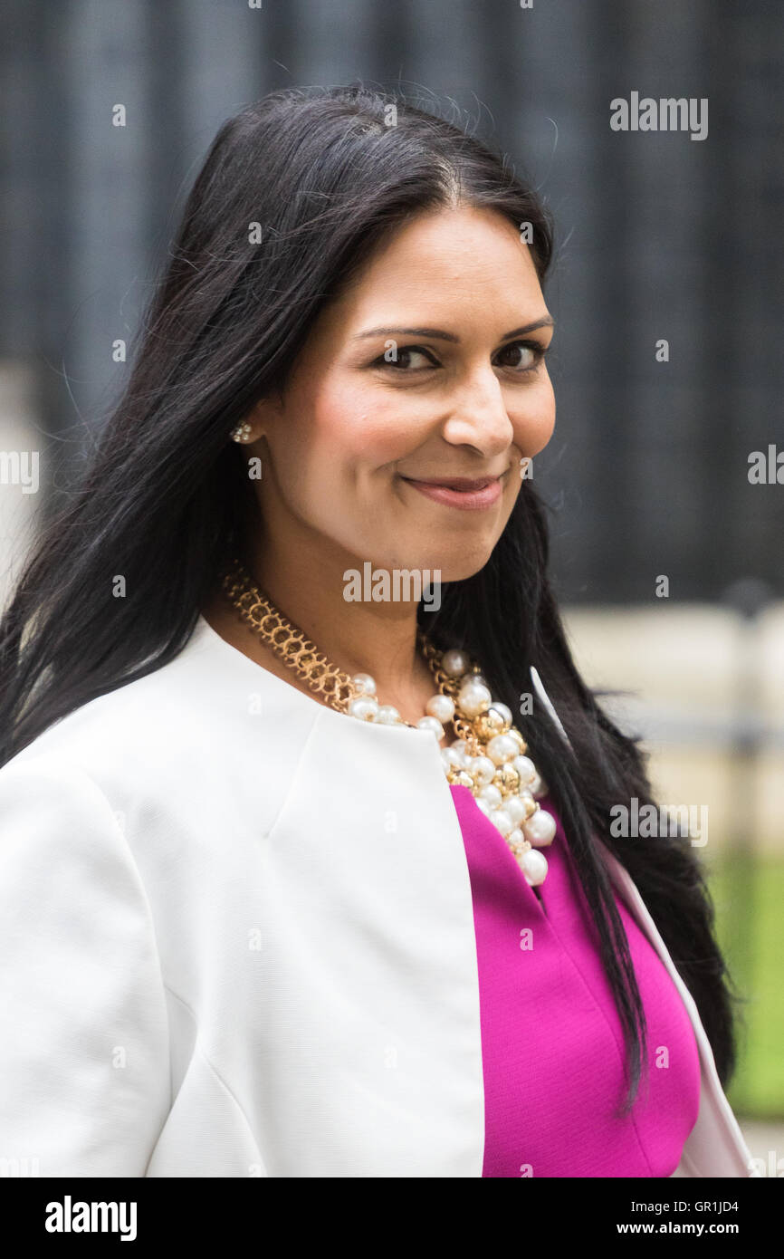 International development secretary priti patel leaves 10 downing street hi-res stock ...