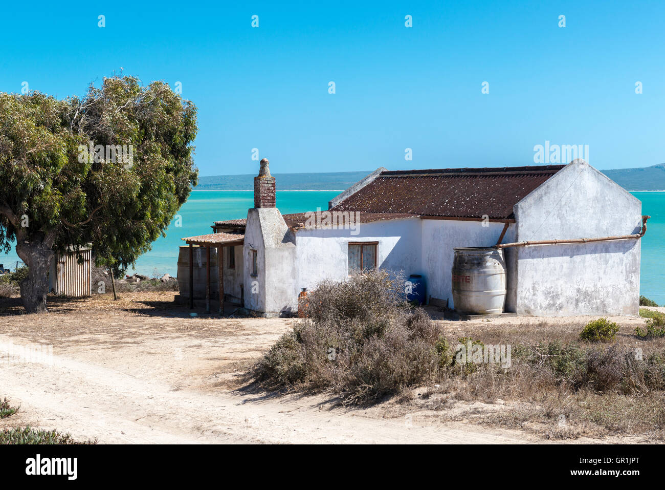 A fisherman's house at the lagoon in Churchhaven, West Coast National ...