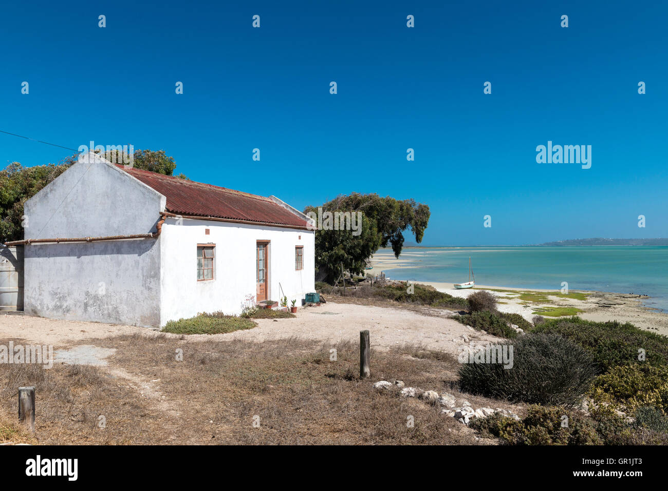 A fisherman's house at the lagoon in Churchhaven, West Coast National ...