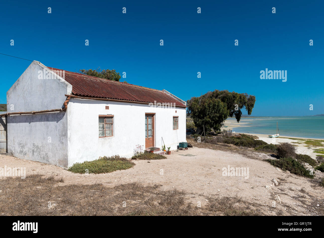 A fisherman's house at the lagoon in Churchhaven, West Coast National ...
