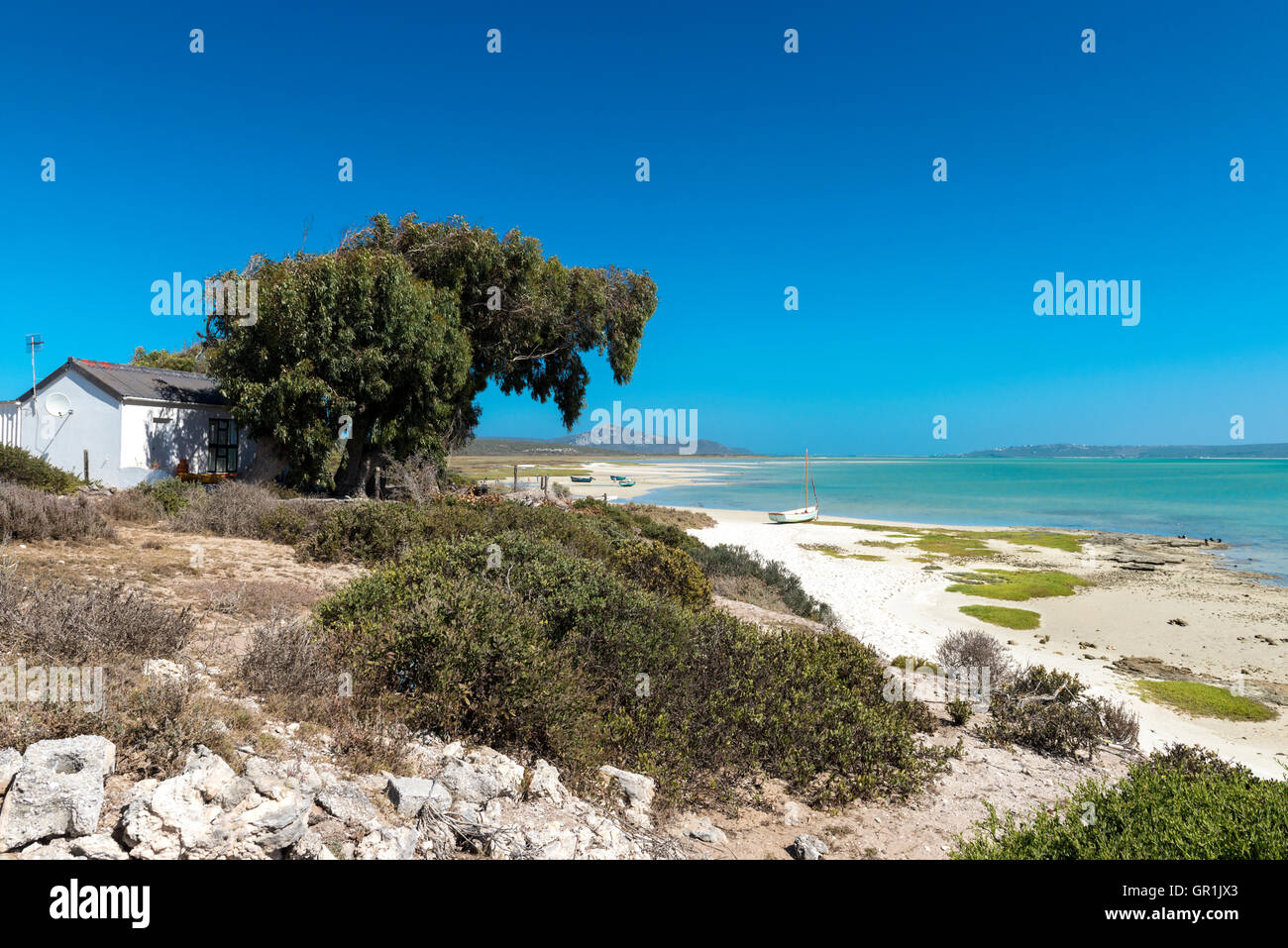A fisherman's house at the lagoon in Churchhaven, West Coast National ...