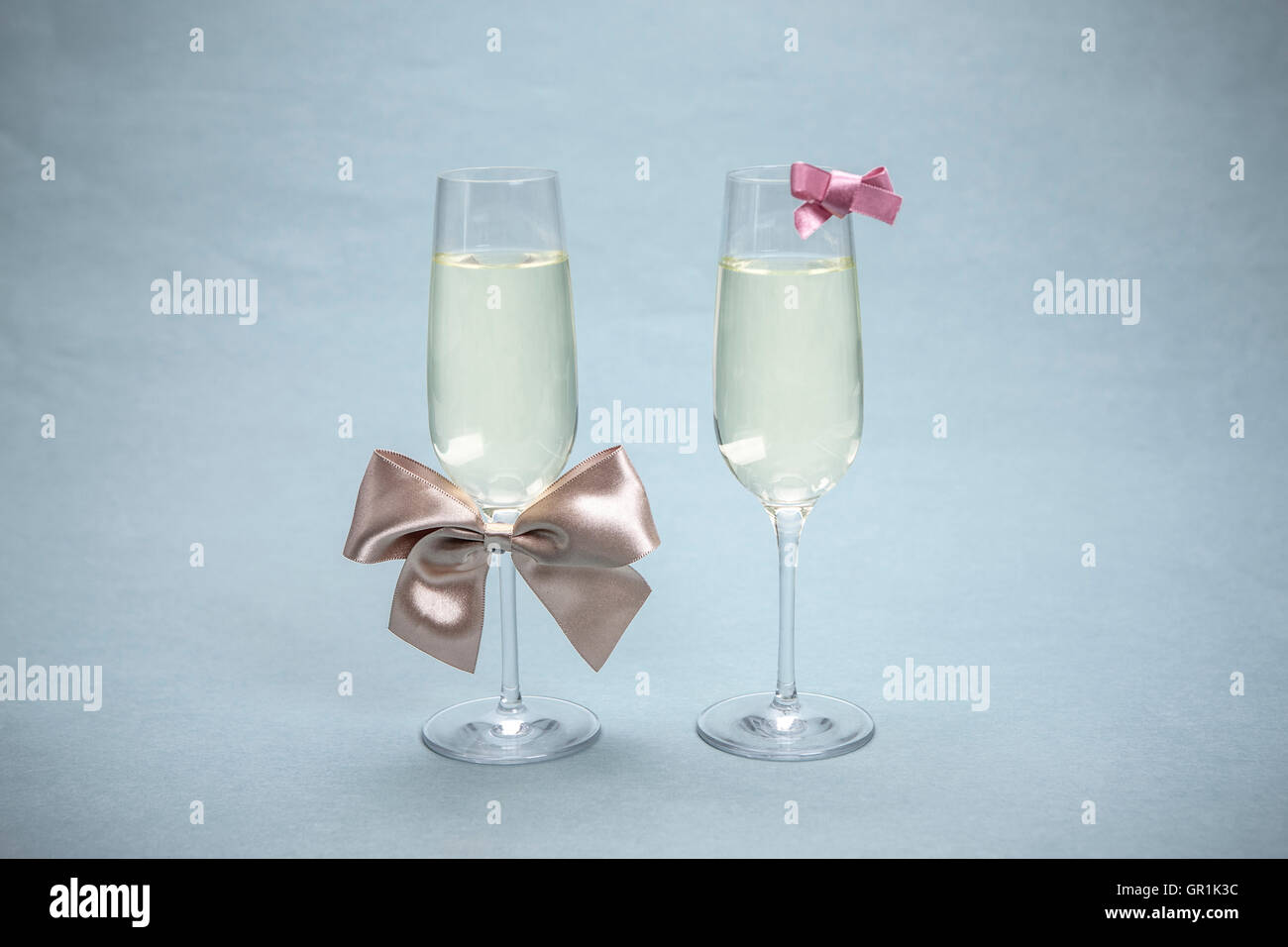 Two glasses of champagne Stock Photo - Alamy