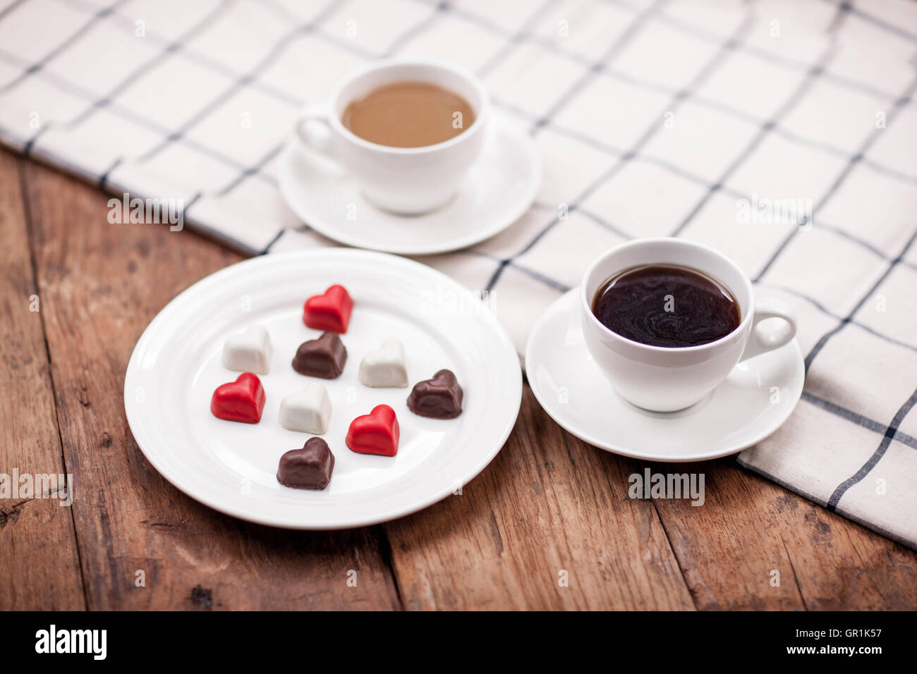 Chocolates, coffee and tea Stock Photo - Alamy
