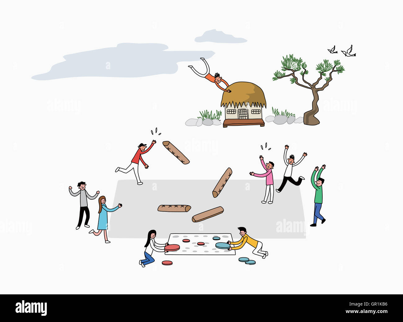 Traditional Korean folk game, yut Stock Photo - Alamy