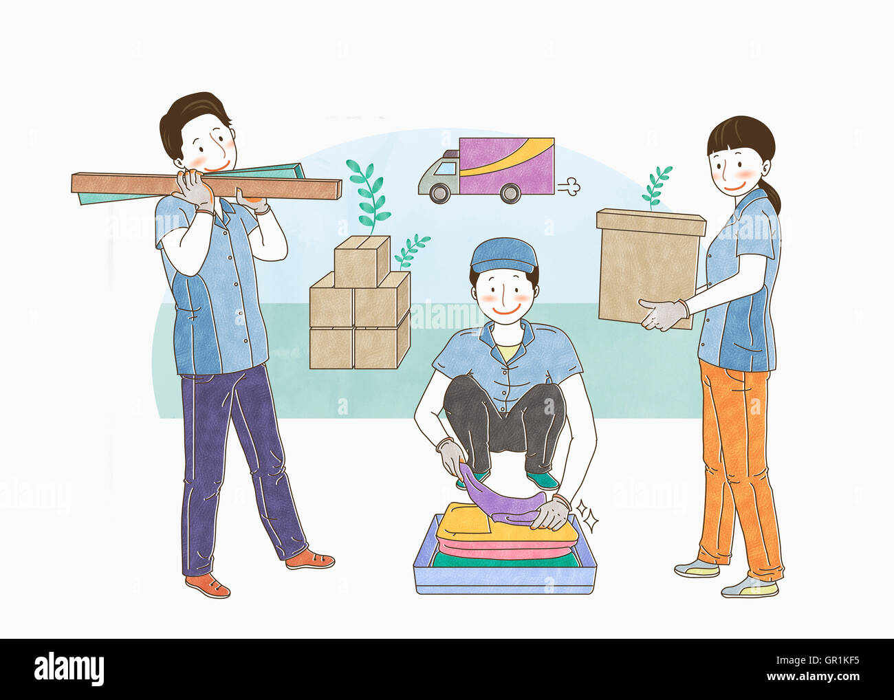 Removal company Cut Out Stock Images & Pictures - Alamy