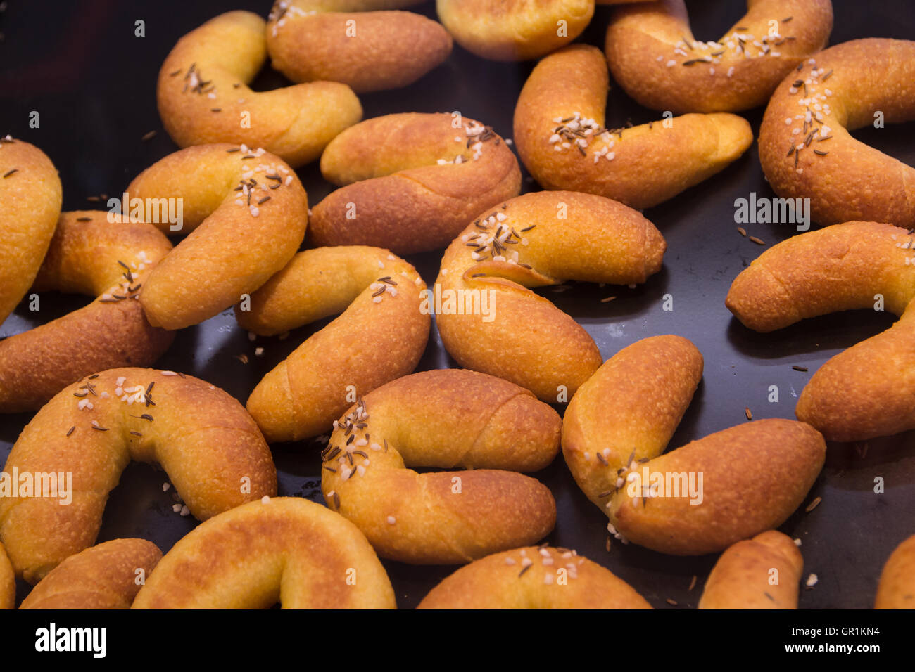 crescent corn roll - traditional snack called Mediteranska kiflica ...