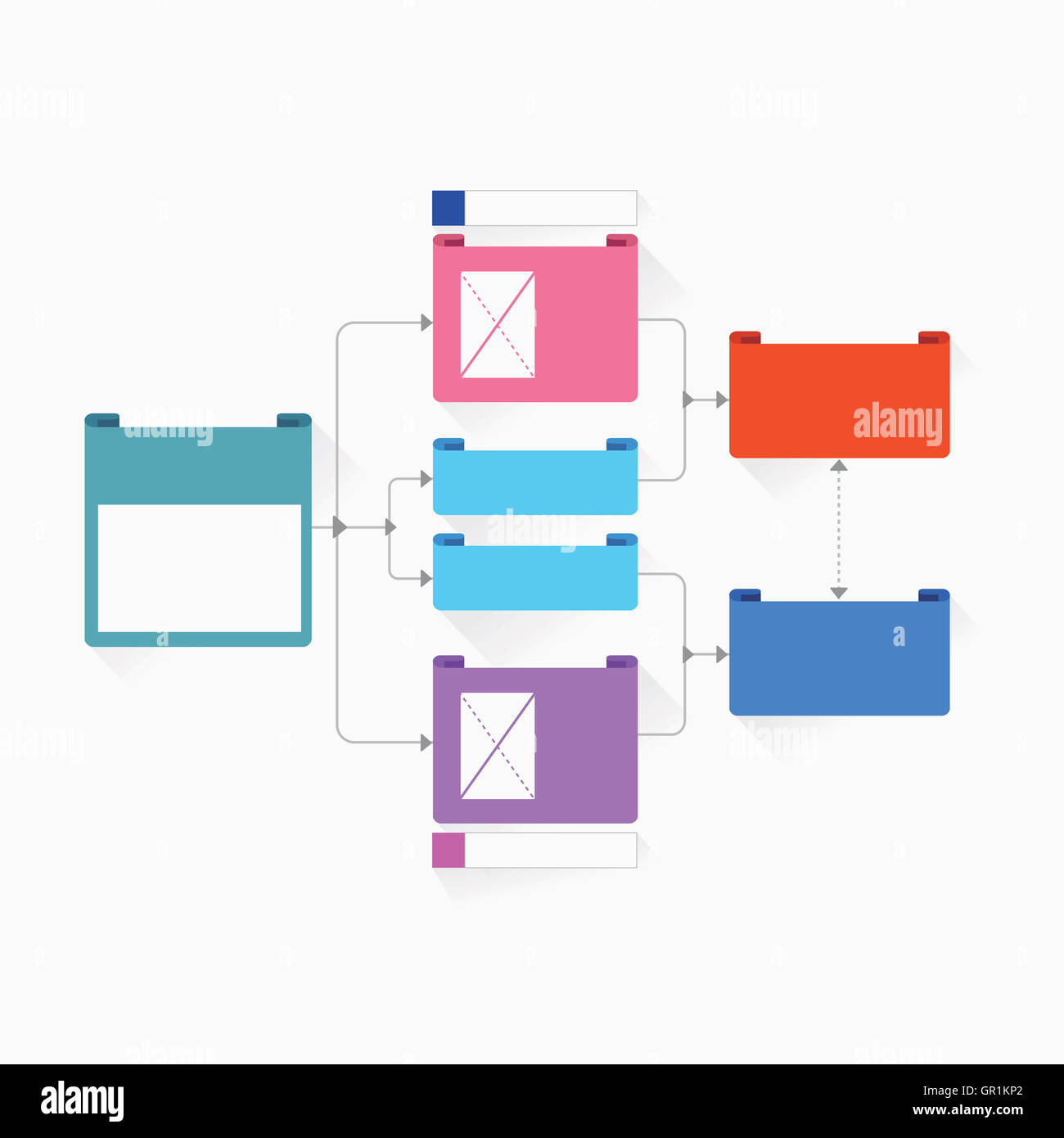 Flow chart of business strategy Stock Photo - Alamy